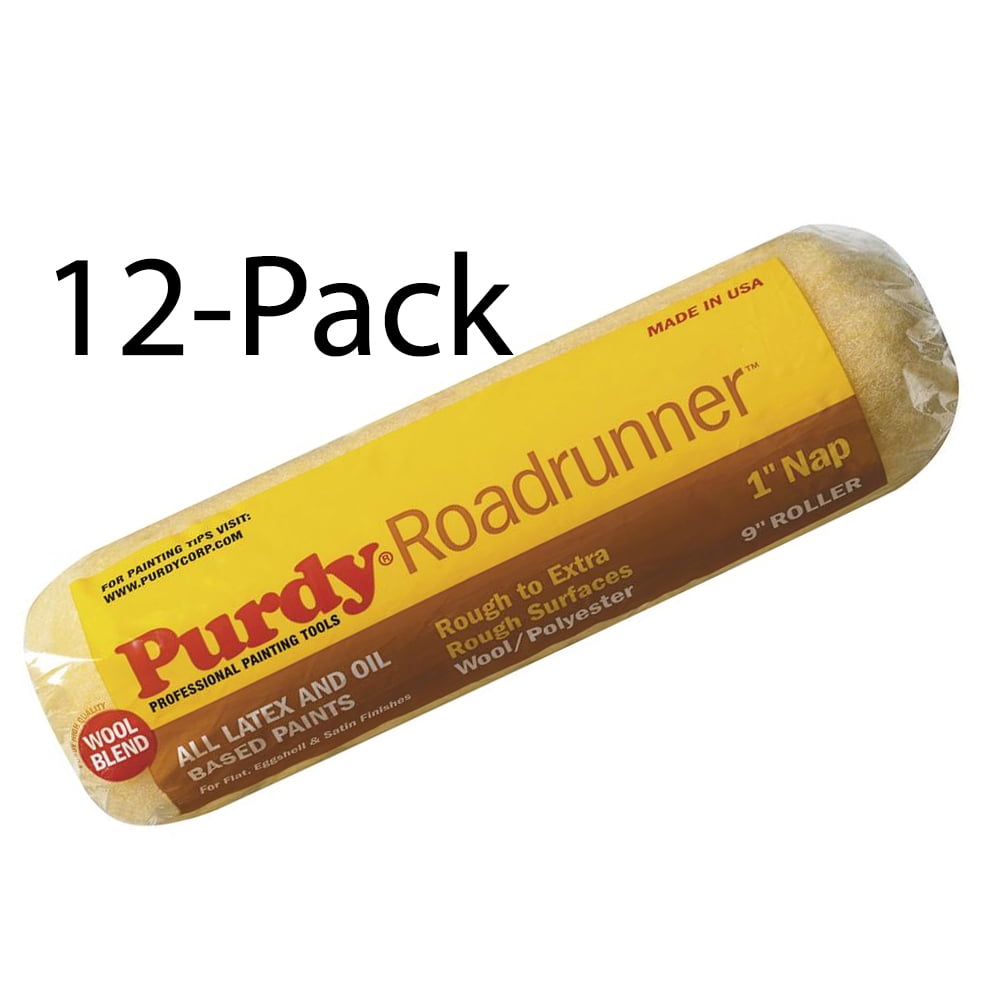 Genuine Purdy 12 Pack Roadrunner 50/50 9" x 1" Nap Roller Covers ...