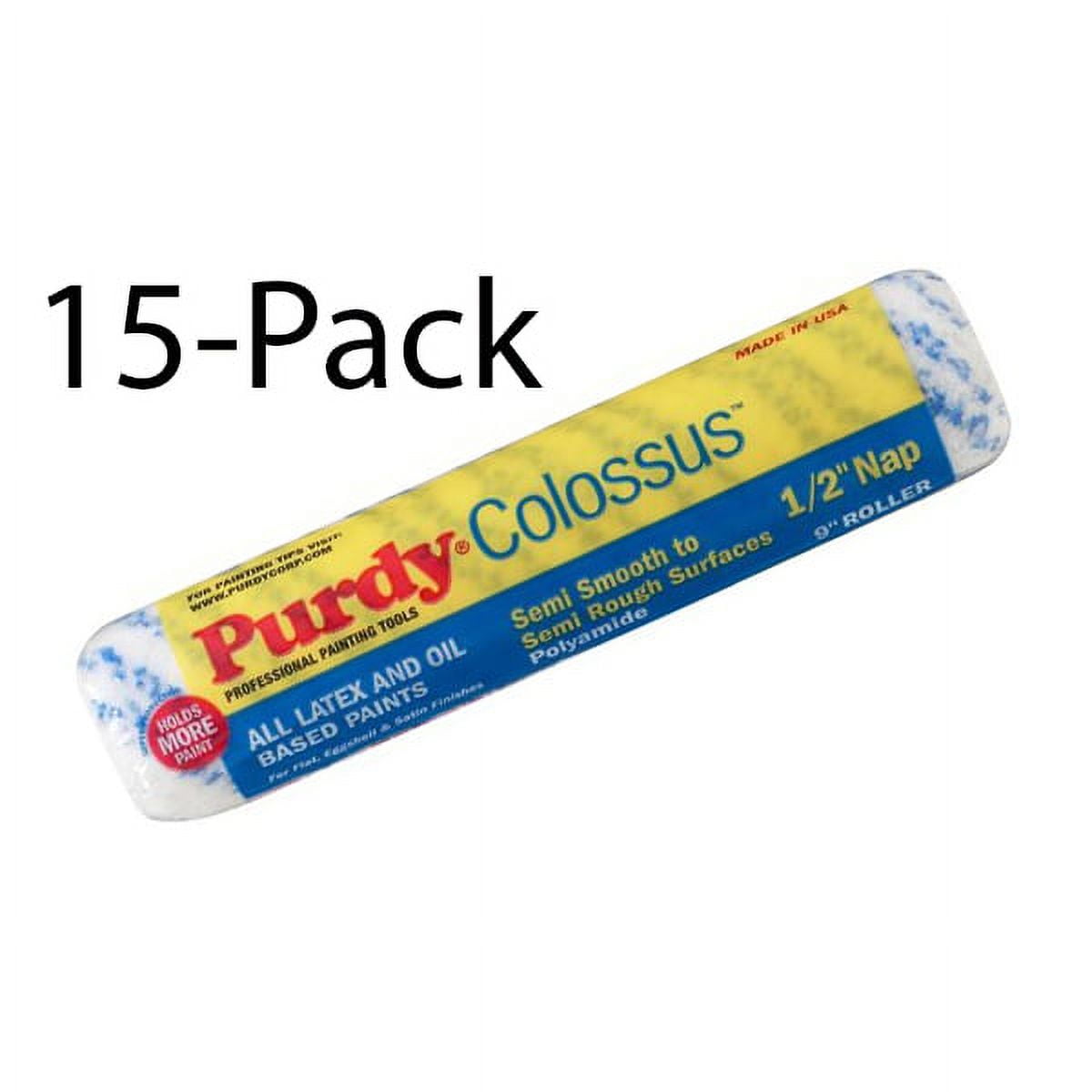 Genuine Purdy 15 Pack Colossus 9" x 1/2" Nap Roller Covers 144630093 ...