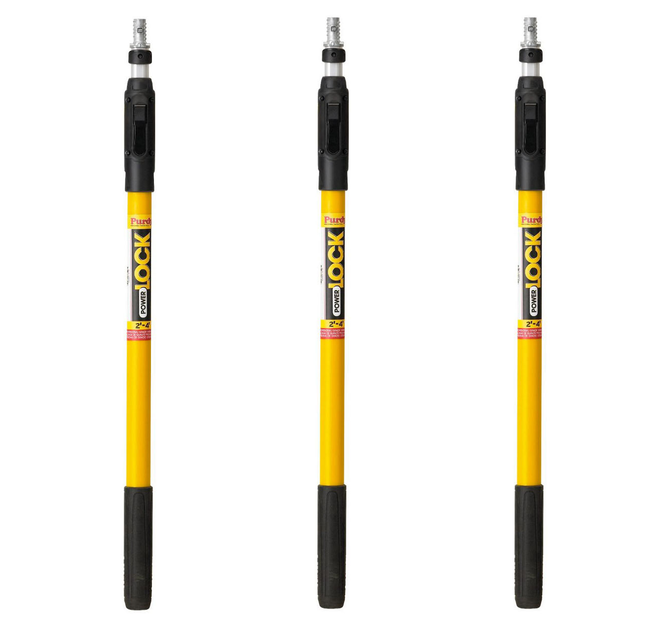 Genuine Purdy 3 Pack 6'-12' POWER LOCK Professional Grade Extension ...