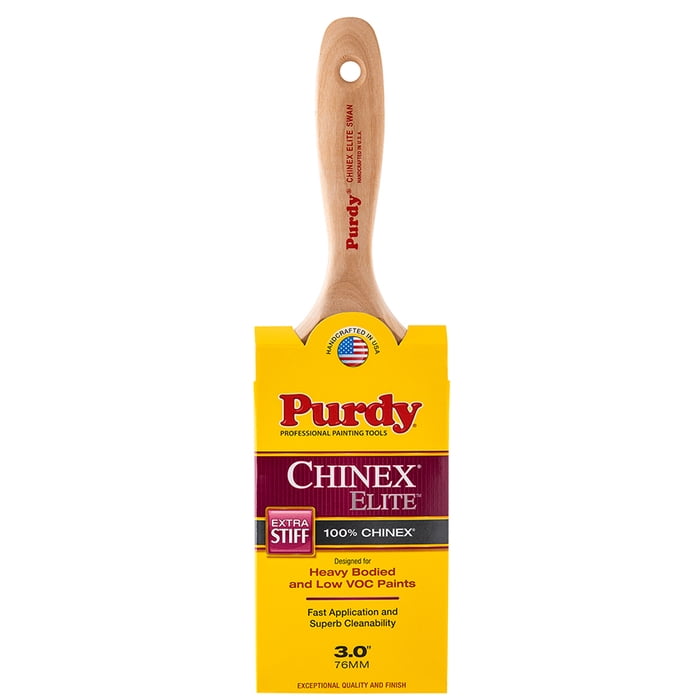Genuine Purdy Chinex Elite Swan Flat 3" Paint Brush 144500930 - Walmart.com