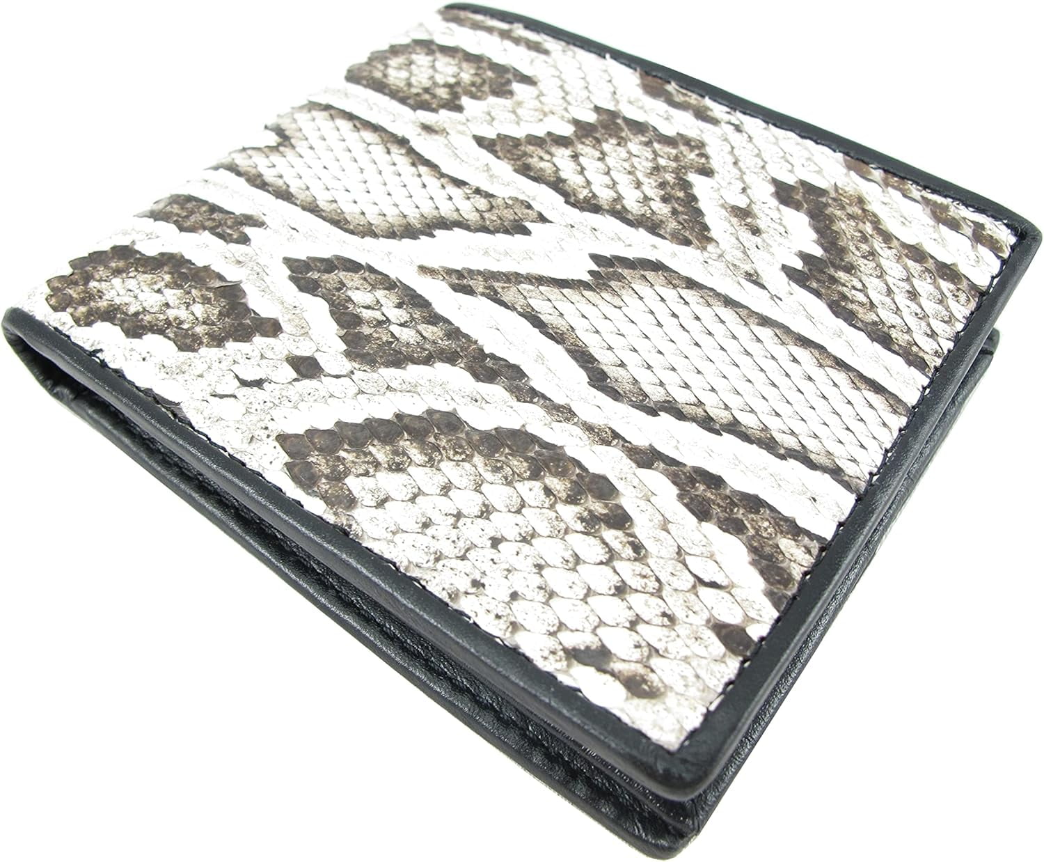 Genuine Python Snake Skin Leather Bifold Wallet (Burmese Natural ...