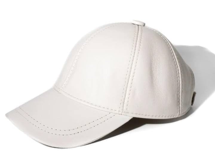 Genuine Real Lambskin Leather Unisex Baseball Cap - 100% Sheepskin ...