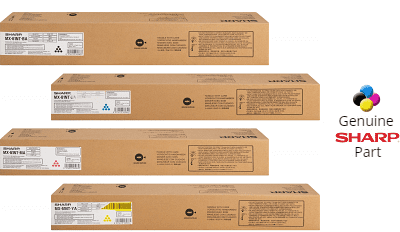 Genuine SHARP MX-3570V Toner Cartridges 4-Pack (Black, Cyan, Magenta ...