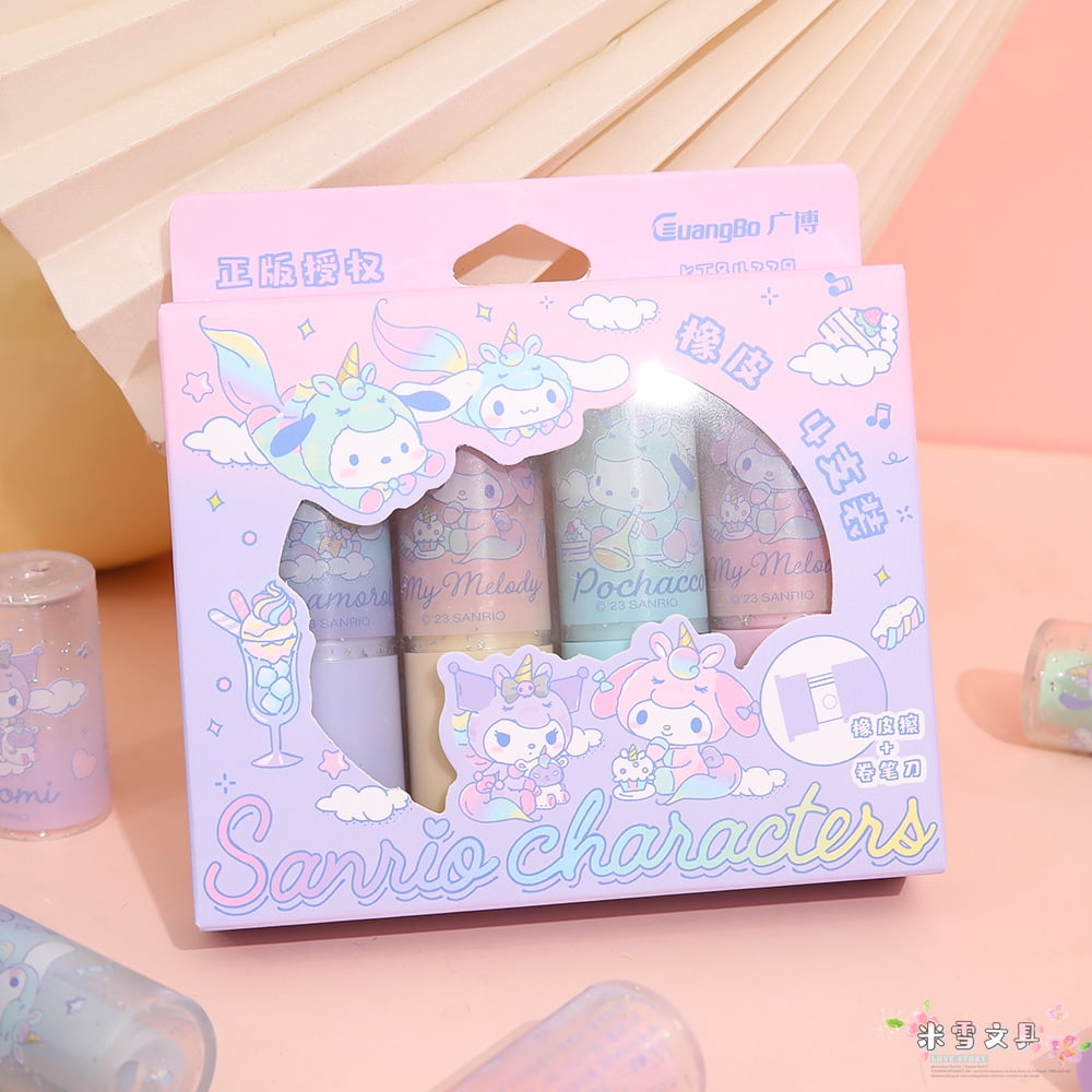 Genuine Sanrio Stationery Creative Lipstick Shape Eraser High ...