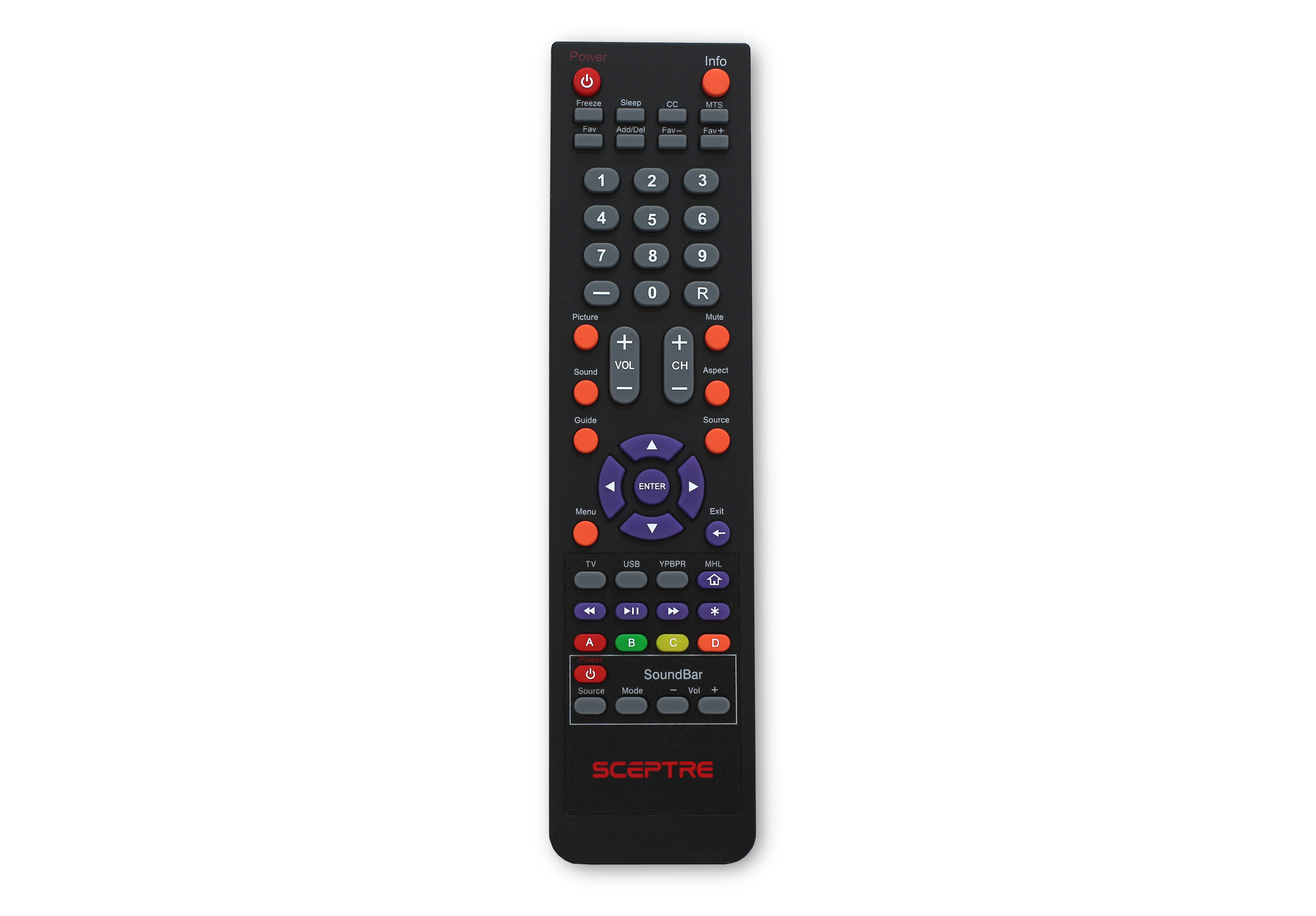 New Remote Control 142022370010C for SCEPTRE TV E195BV-SMQR E205BVSMQC ...