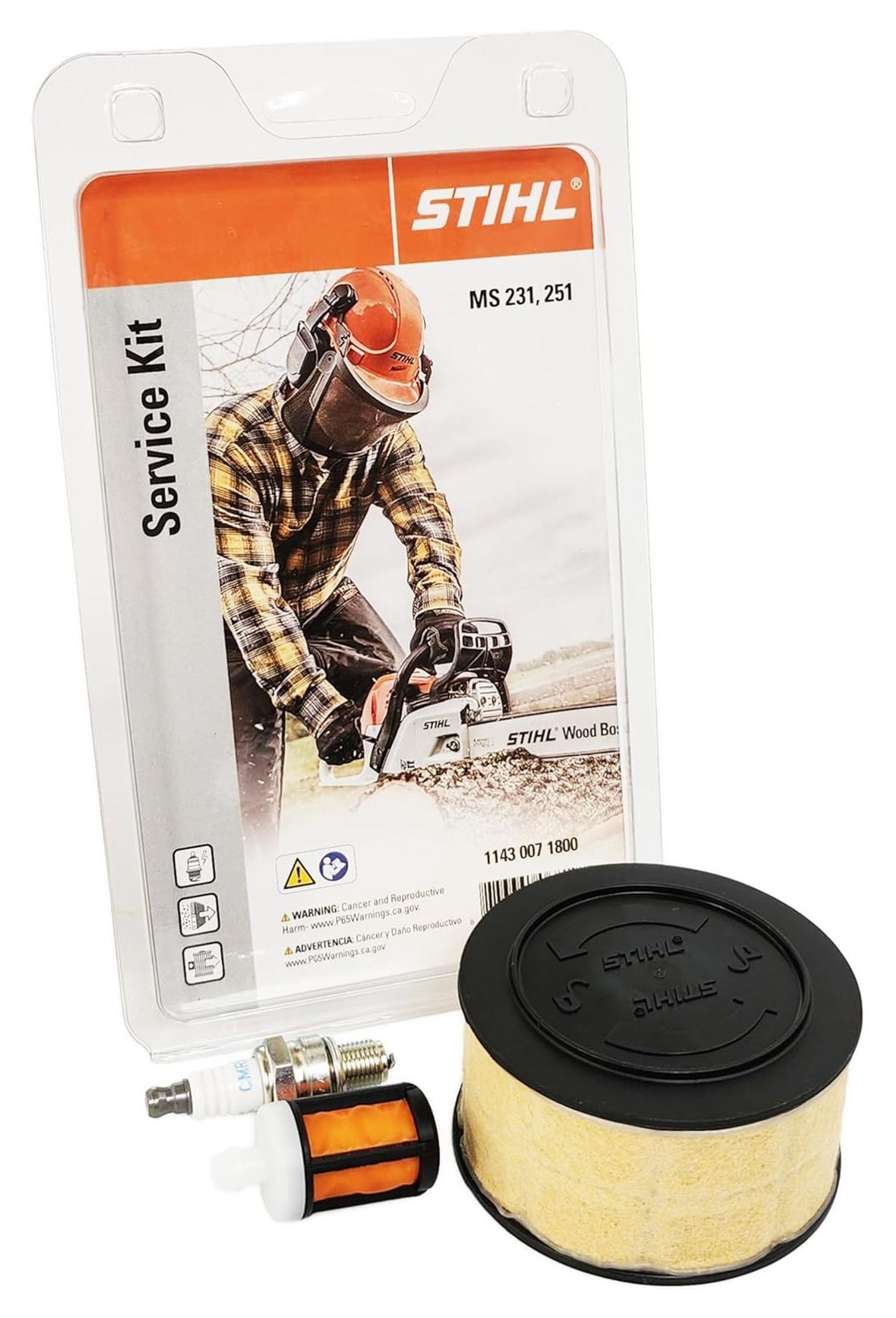 Genuine Service Kit Compatible with STIHL MS231, MS251 Chainsaws 1143 ...