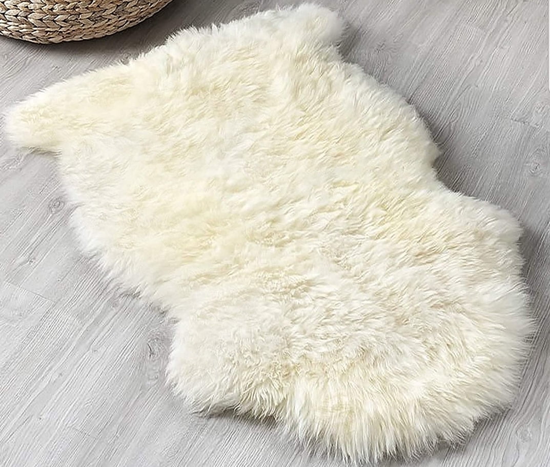 Genuine Sheepskin Rug, LED lighted Battery Operated, Thick Soft ...