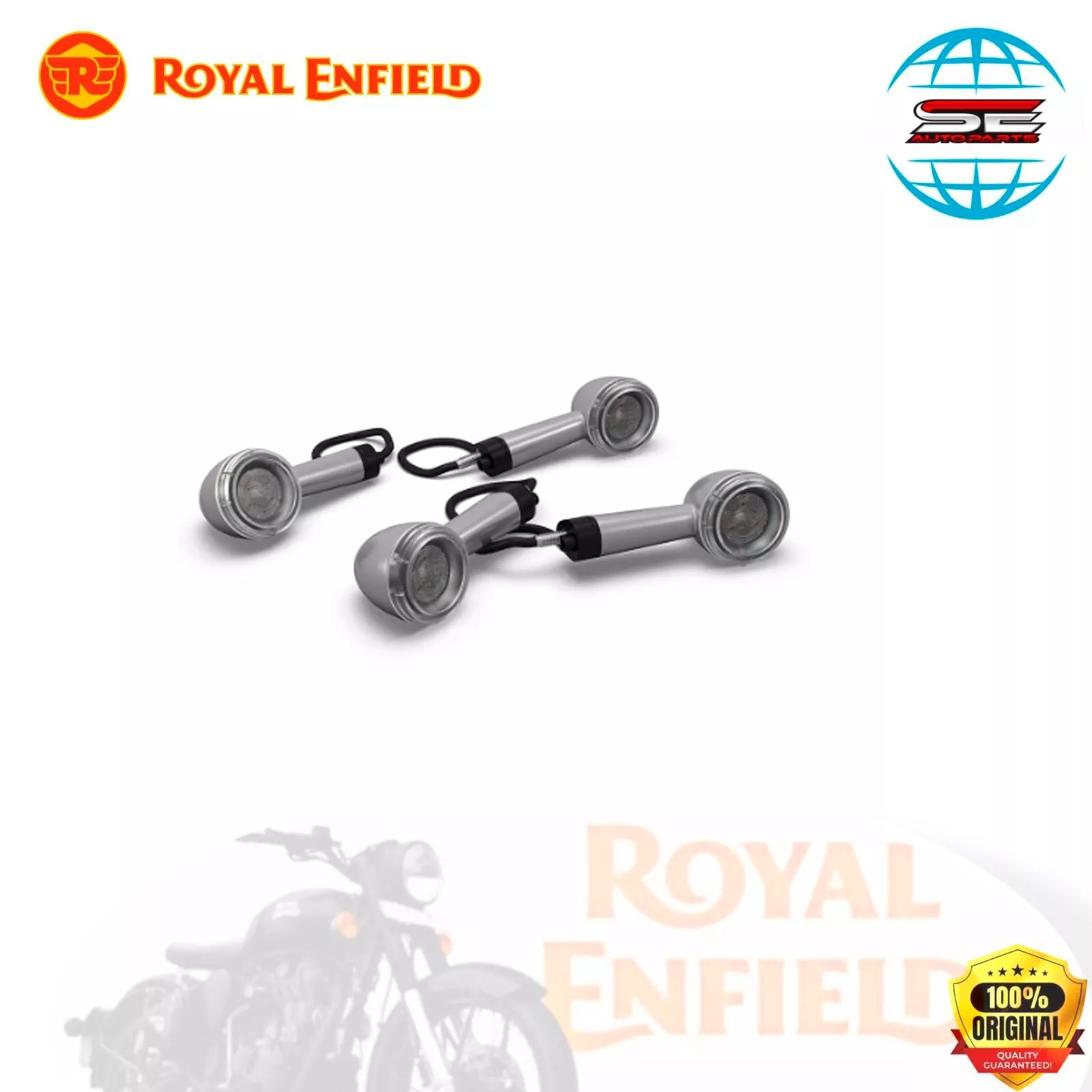 Genuine Silver LED Indicators for Royal Enfield Hunter 350, Meteor ...
