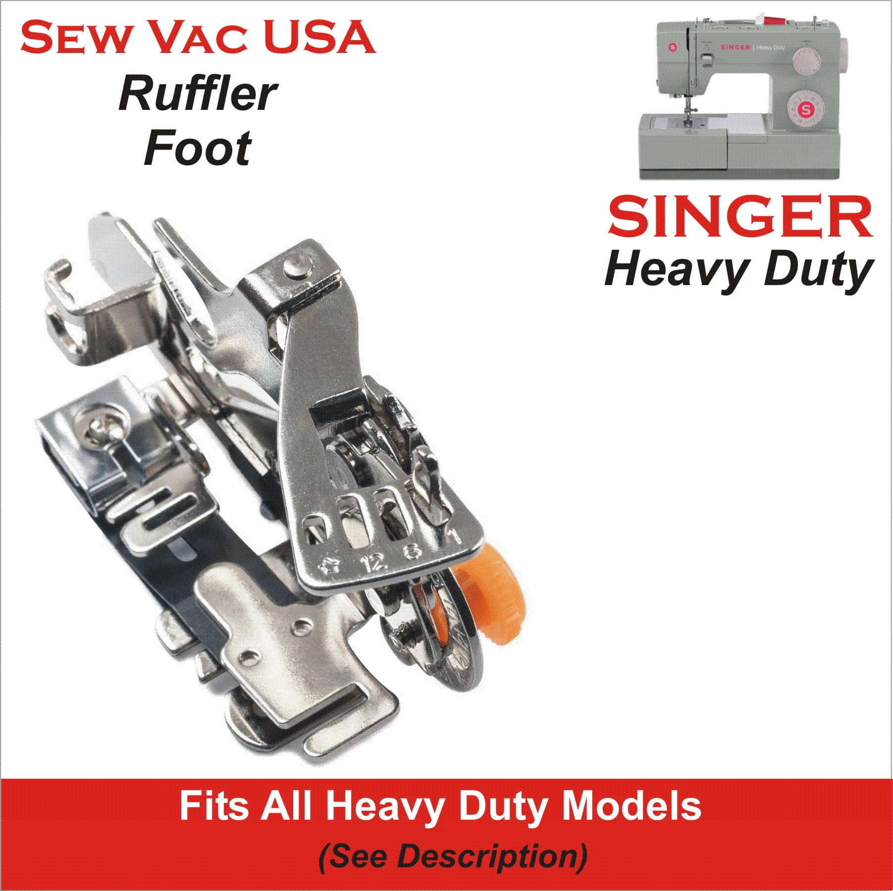 Genuine Singer Ruffler Foot For SINGER Heavy Duty Model 4423 - Walmart.com