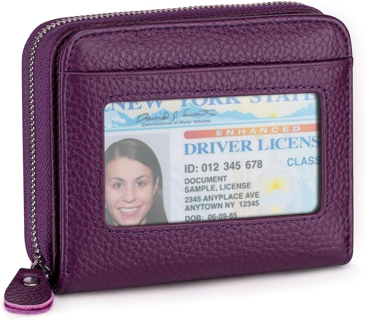 Genuine Small Wallet for Women, Slim RFID Blocking Credit Card Holder ...