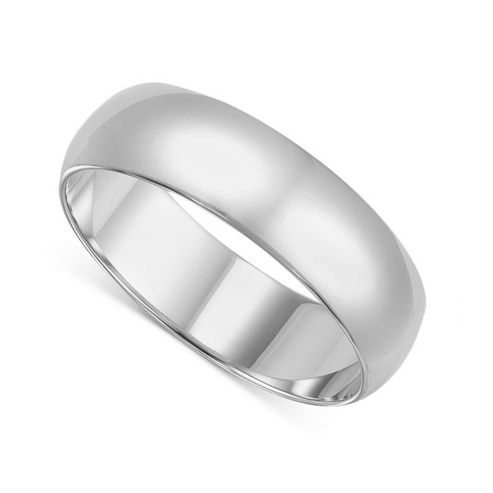 Genuine Solid 14k White or Yellow Gold 6mm Standard-fit Polished ...