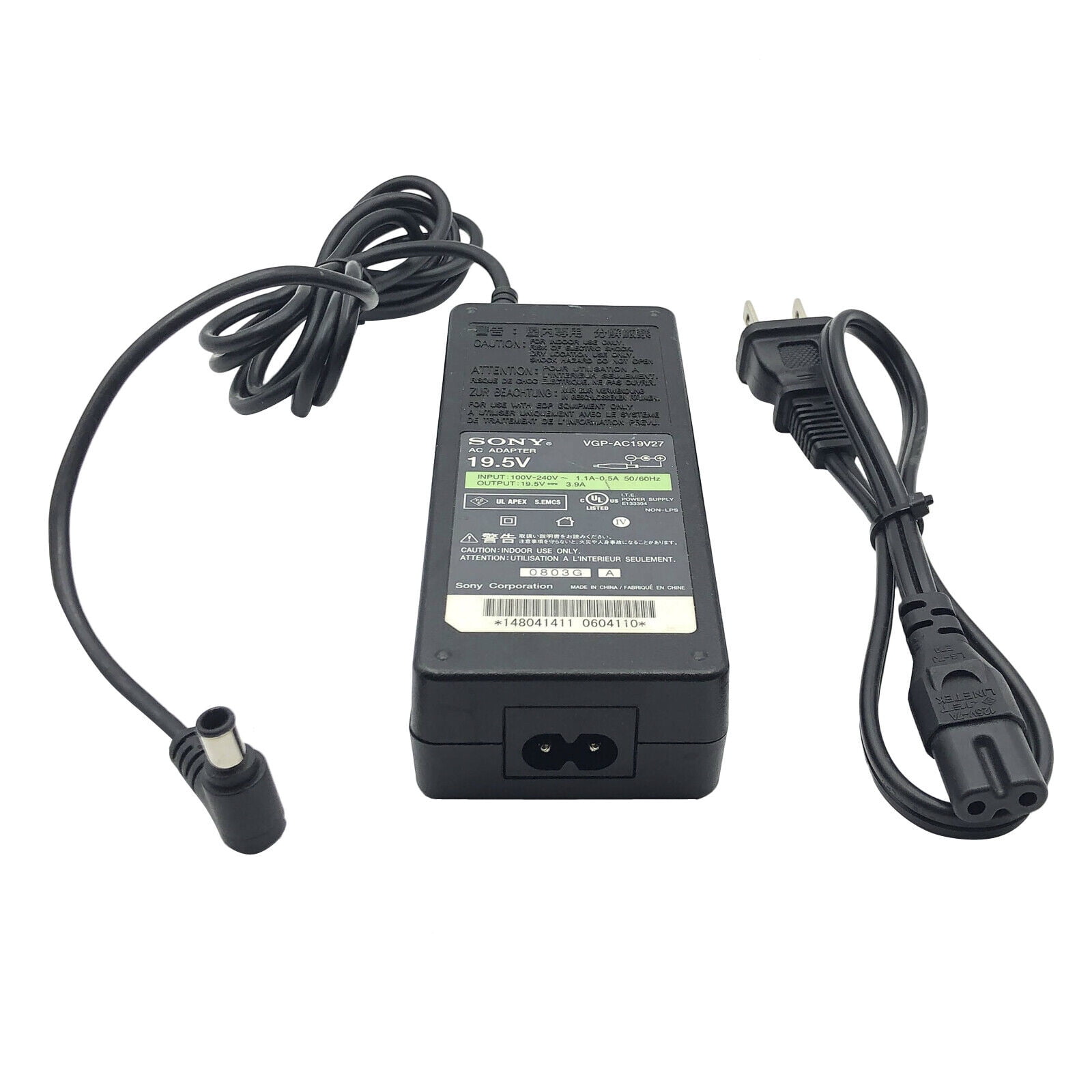 Pre-Owned Genuine Sony AC Adapter VGP-AC19V27 19.5V 3.9A w/Cord ...