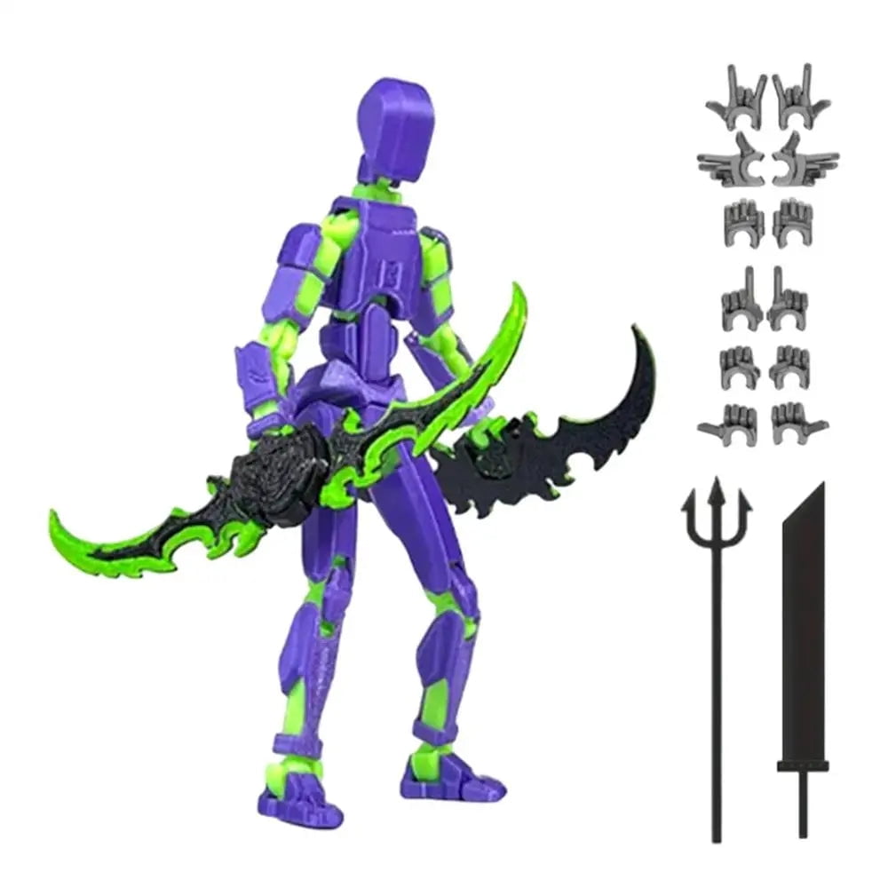 3D Printed Action Figure Full Body Mechanical Multi-Jointed Movable Toy ...