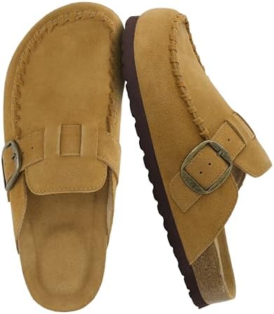 Genuine Suede Clogs for Women Footwear with Toe Design – Casual Slip On ...