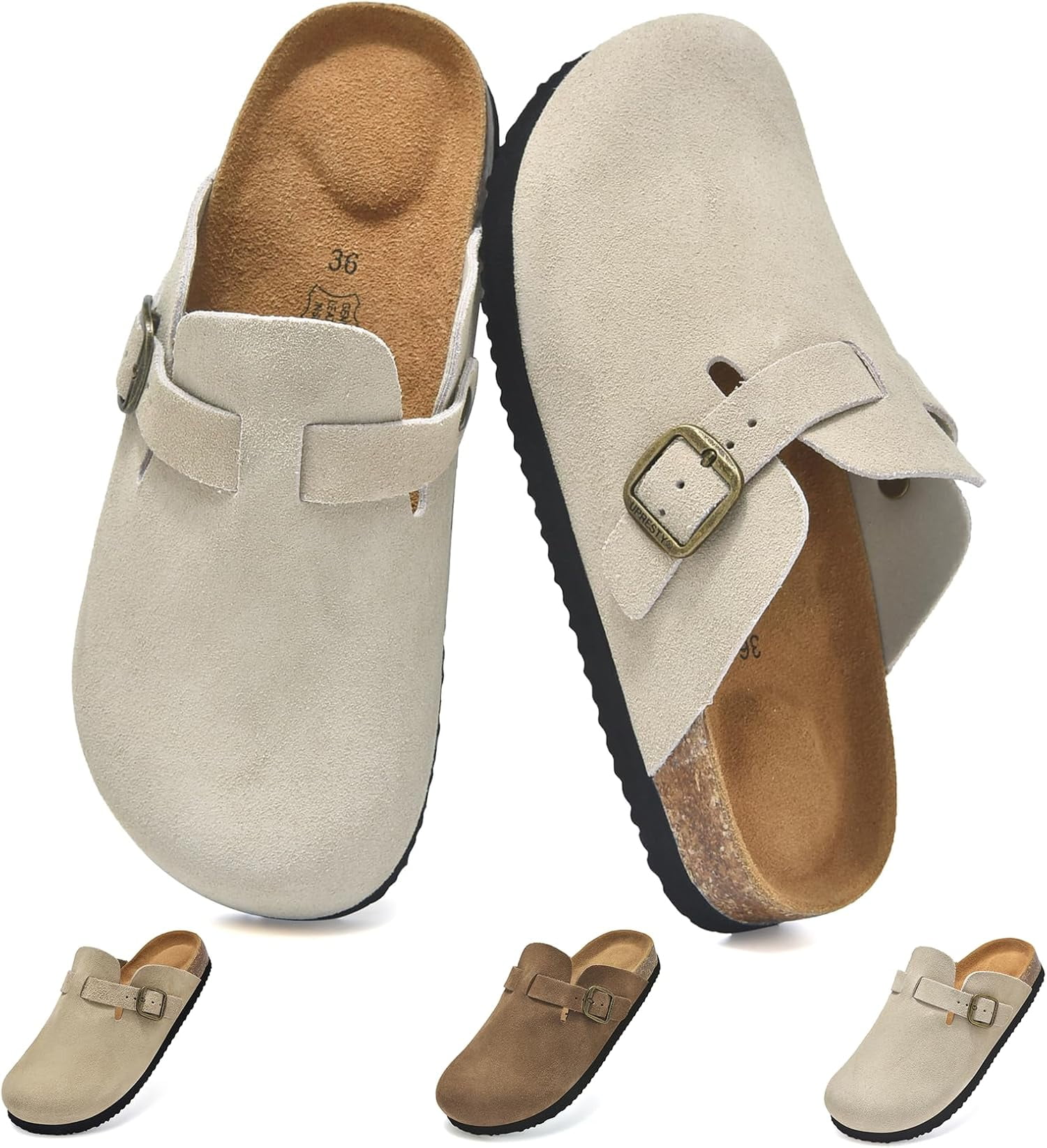Genuine Suede Clogs with Arch Support, Boys Girls Clogs with Comfort ...