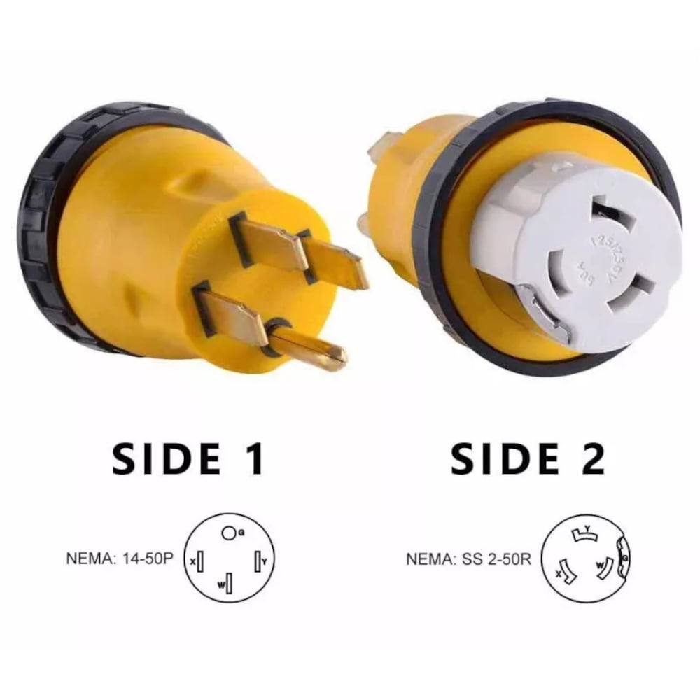 Genuine Superior RVA1509L 50 Amp Male to 50 Amp Female NEMA Locking ...