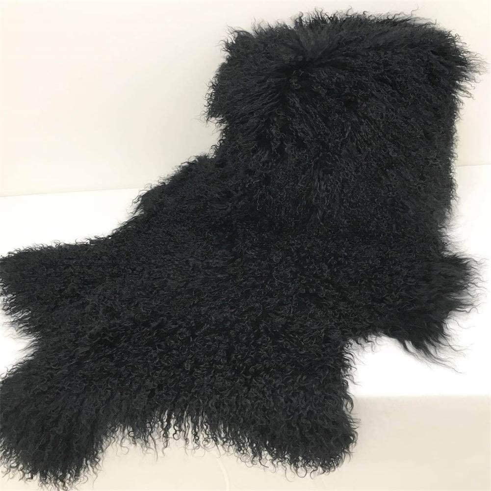 Genuine Tibetan/Mongolian Lambskin Sheepskin Hide Pelt Throw Area Rug ...