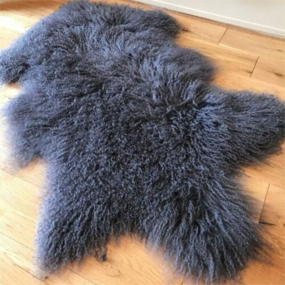 Genuine Tibetan Rug， Mongolian Lamb Sheepskin Pelt Throw Fur Area Rug ...