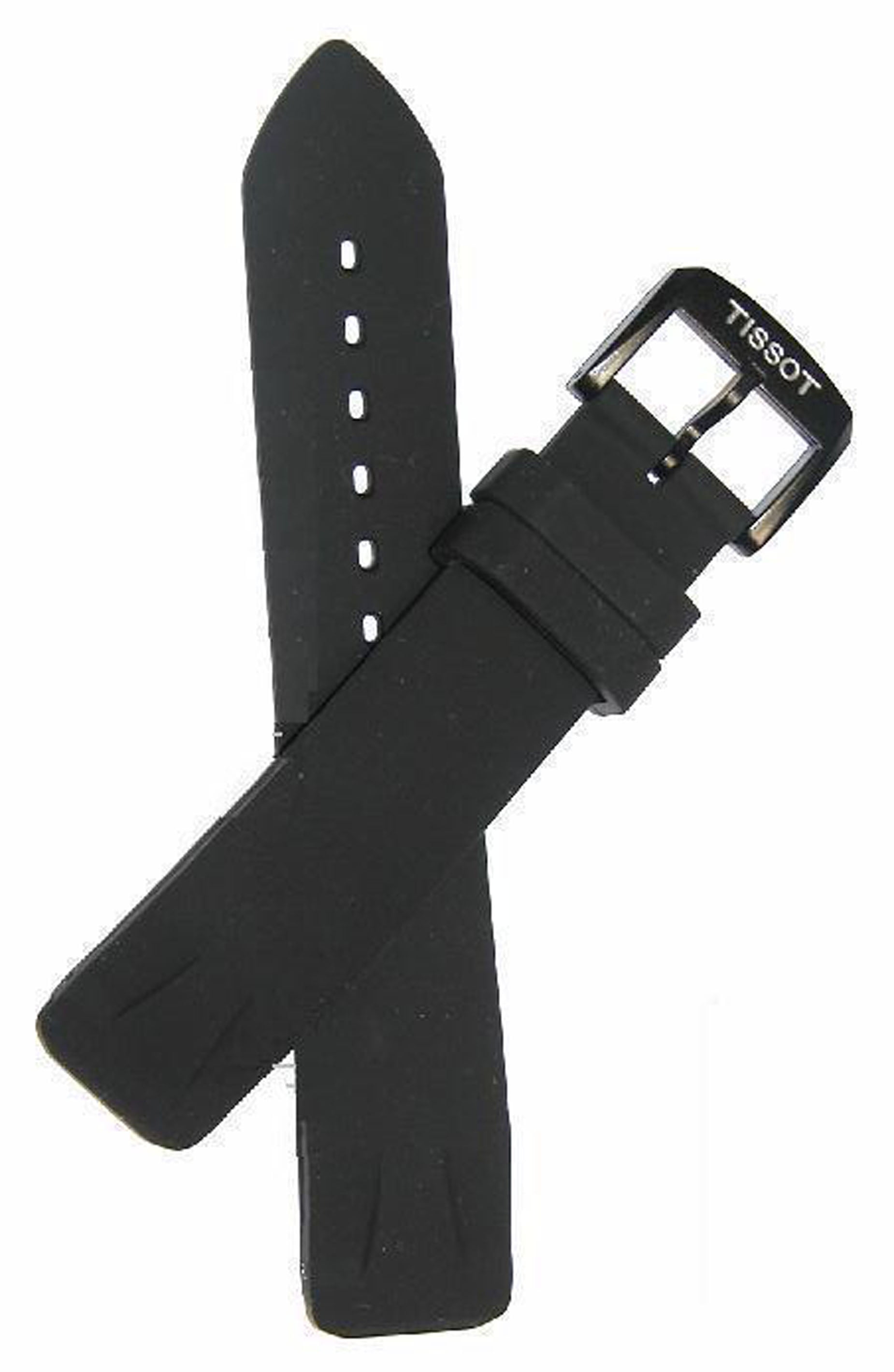 Genuine Tissot 19.5 Black Rubber Strap T603035436 T-Race Strap ...