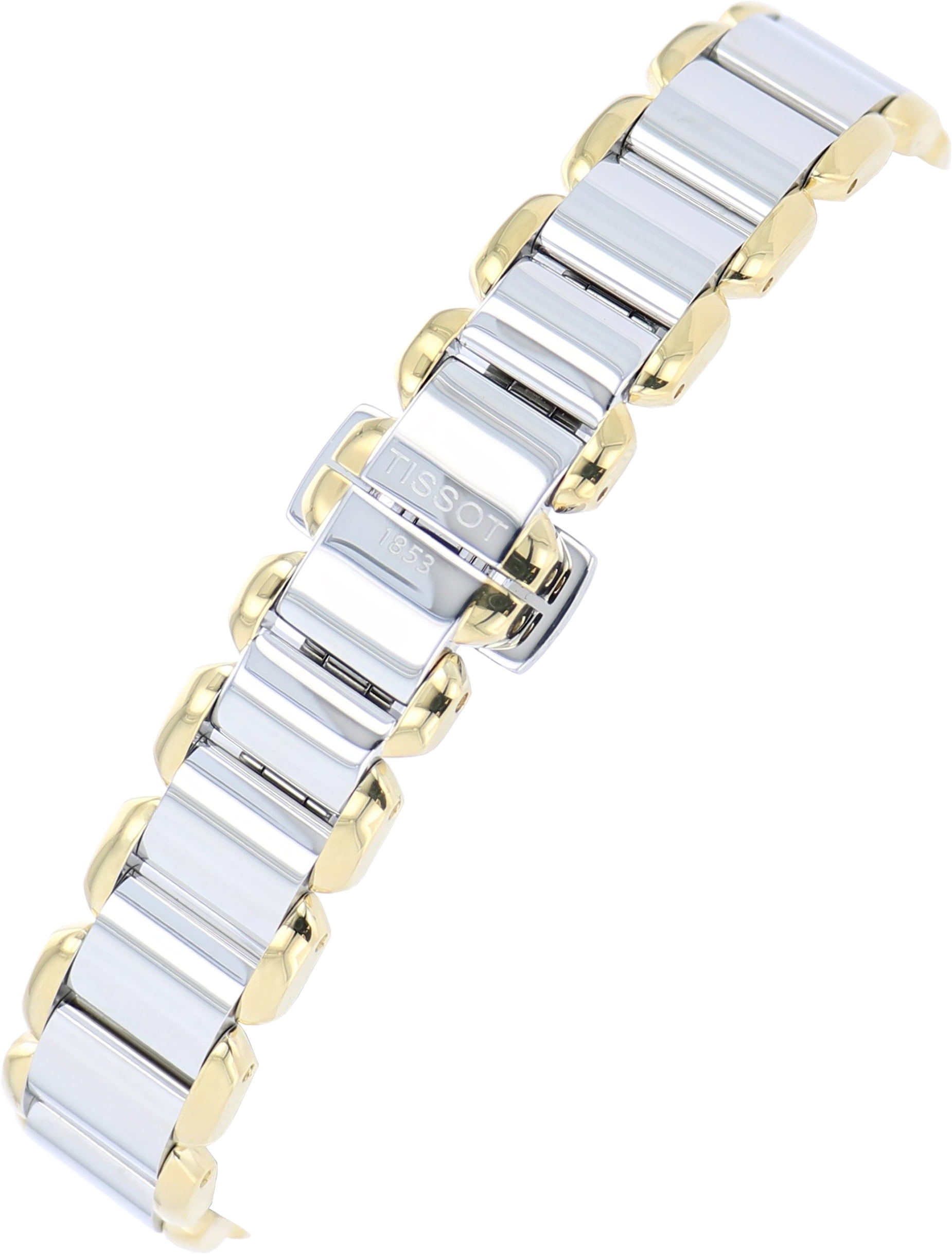 Genuine Tissot 22mm Two Tone Stainless Steel Bracelet, Push Button ...