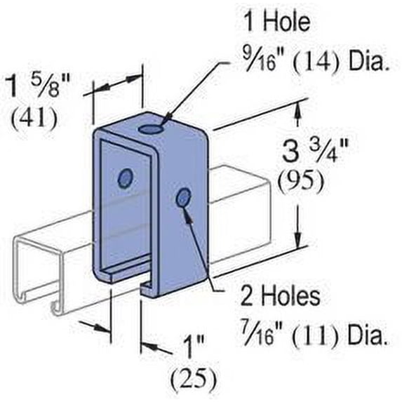 Genuine Unistrut P1834-EG Channel Trolley Track Intermediate Support ...