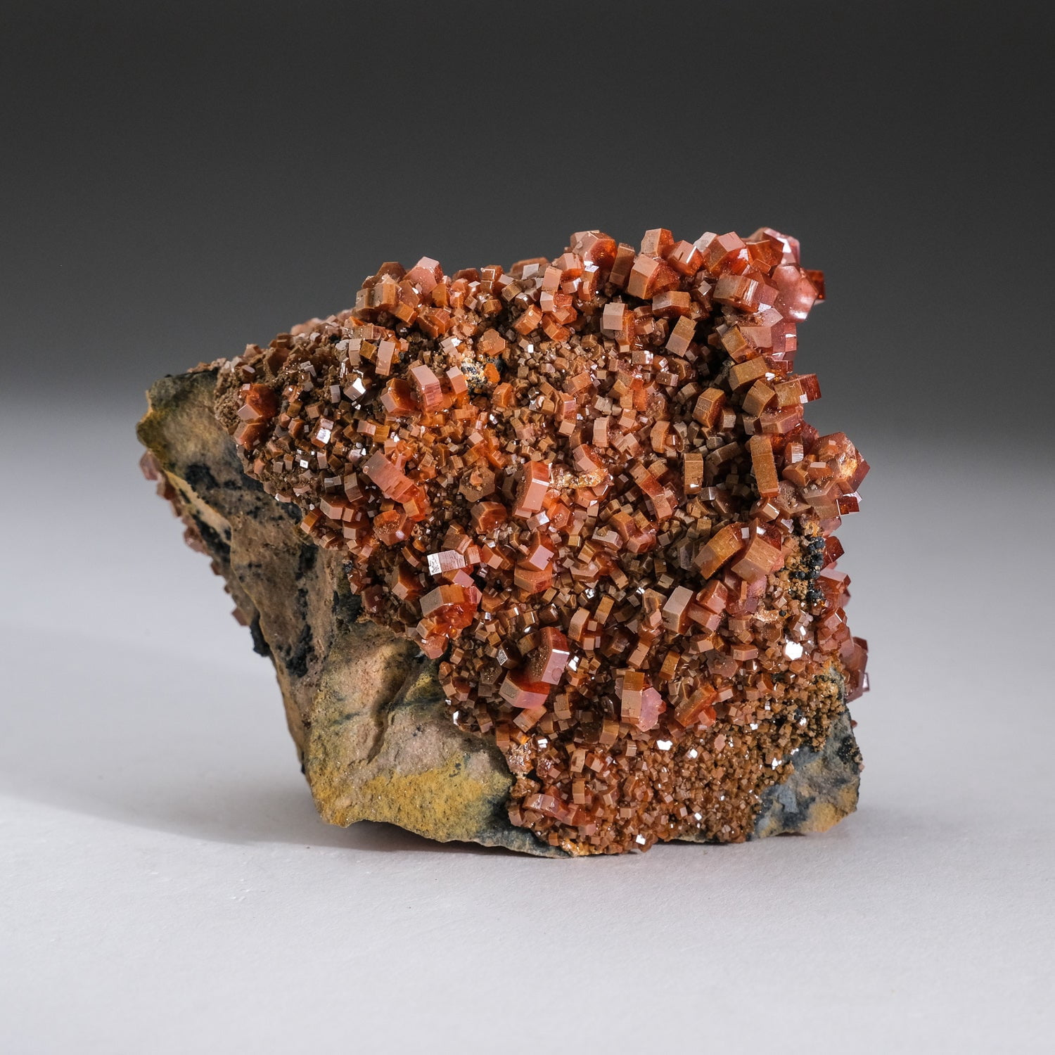 Genuine Vanadinite Crystal Cluster on Matrix from Morocco (512.2g ...