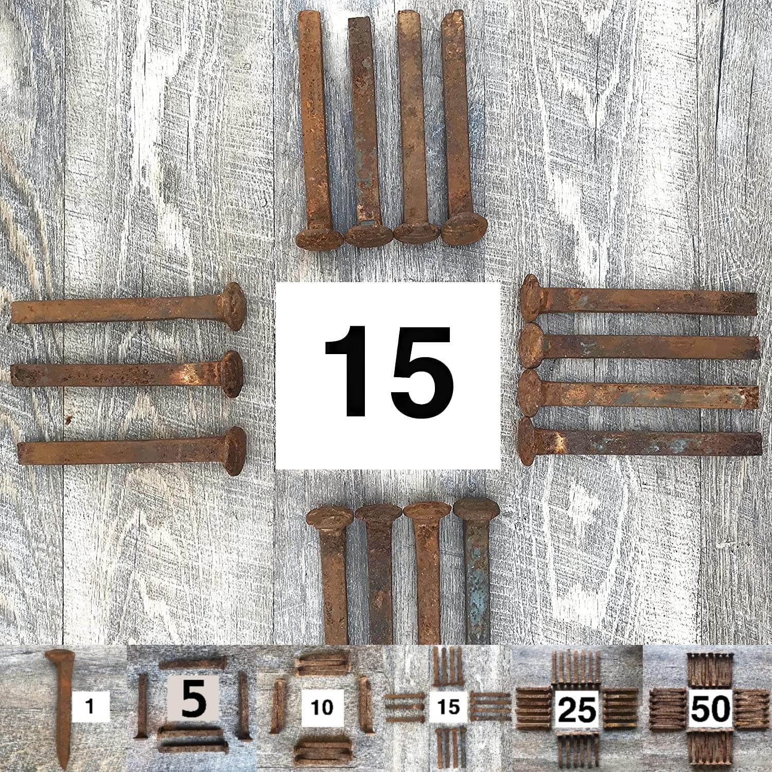 Genuine Vintage Carbon Steel Railroad Spikes - with Rusting, Patina ...