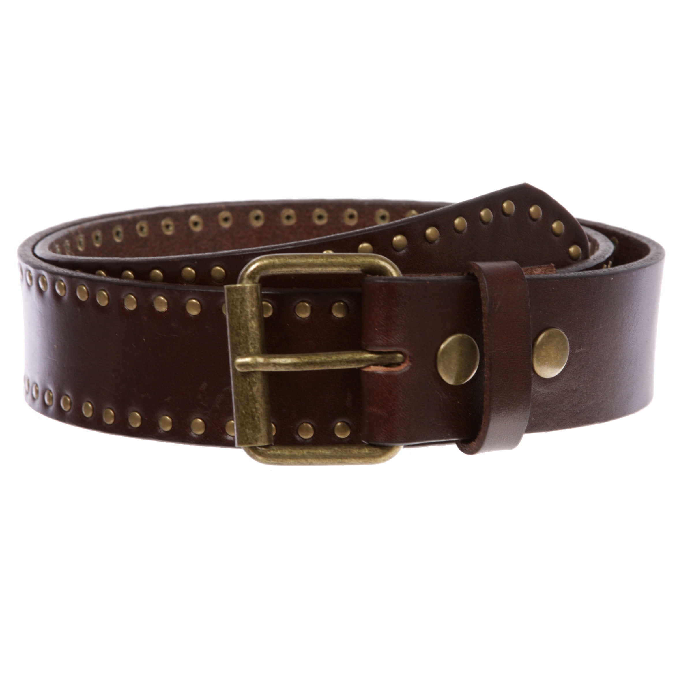 Genuine Vintage Retro Circle Studded Leather Belt - Interchangeable ...