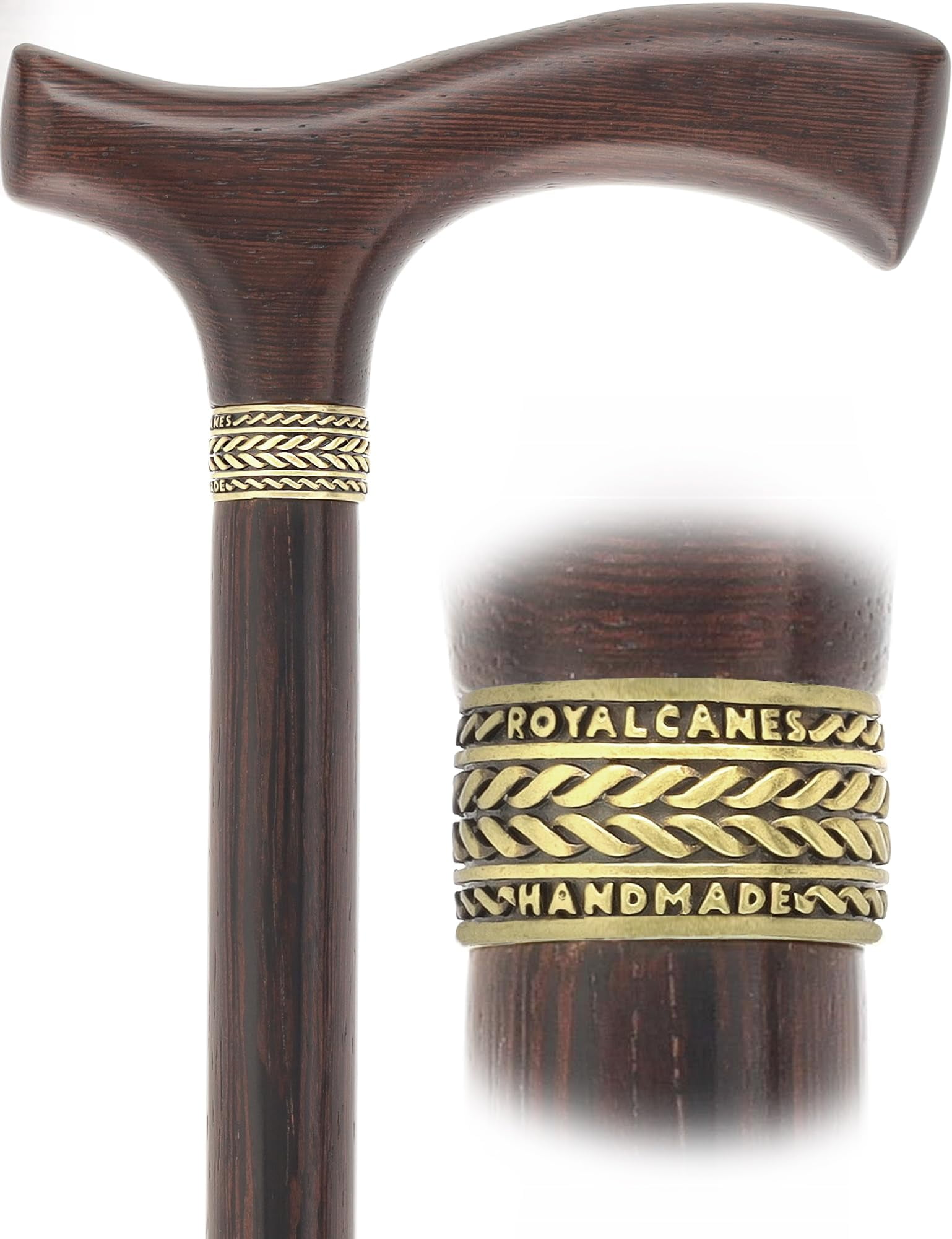 Genuine Wenge Wood Fritz Handle Walking Cane – Exotic Walking Cane with ...