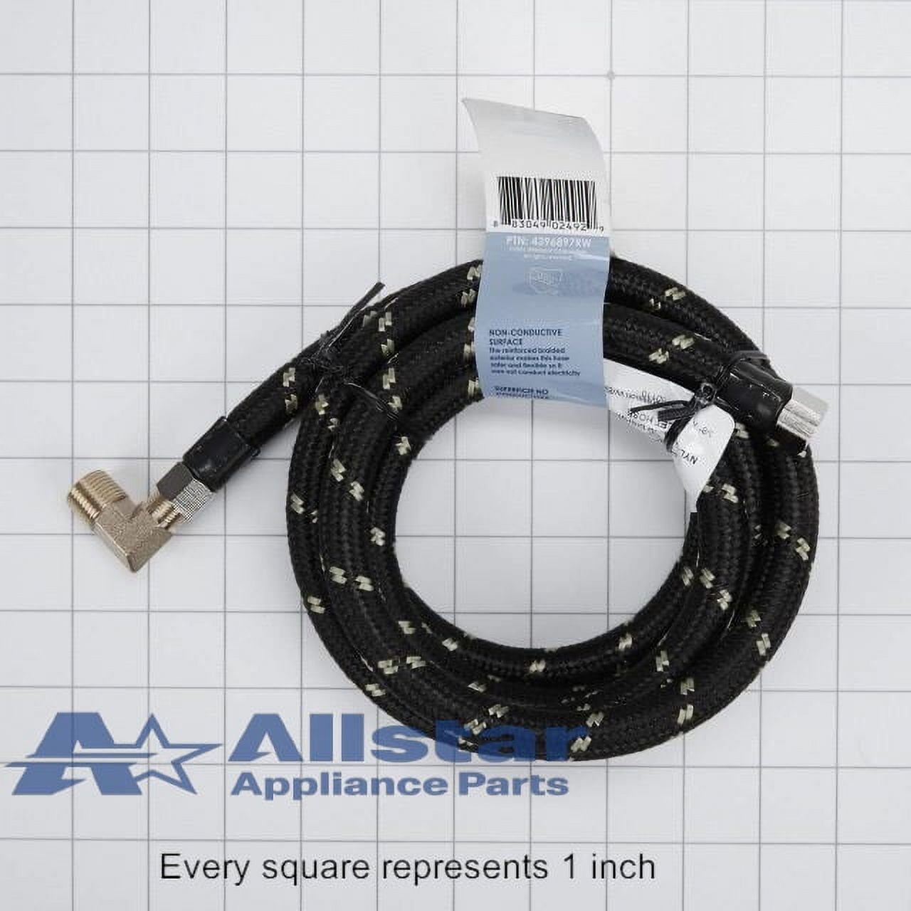 Genuine Whirlpool 4396897RW 6' Nylon Braid Fill Hose - Walmart.com