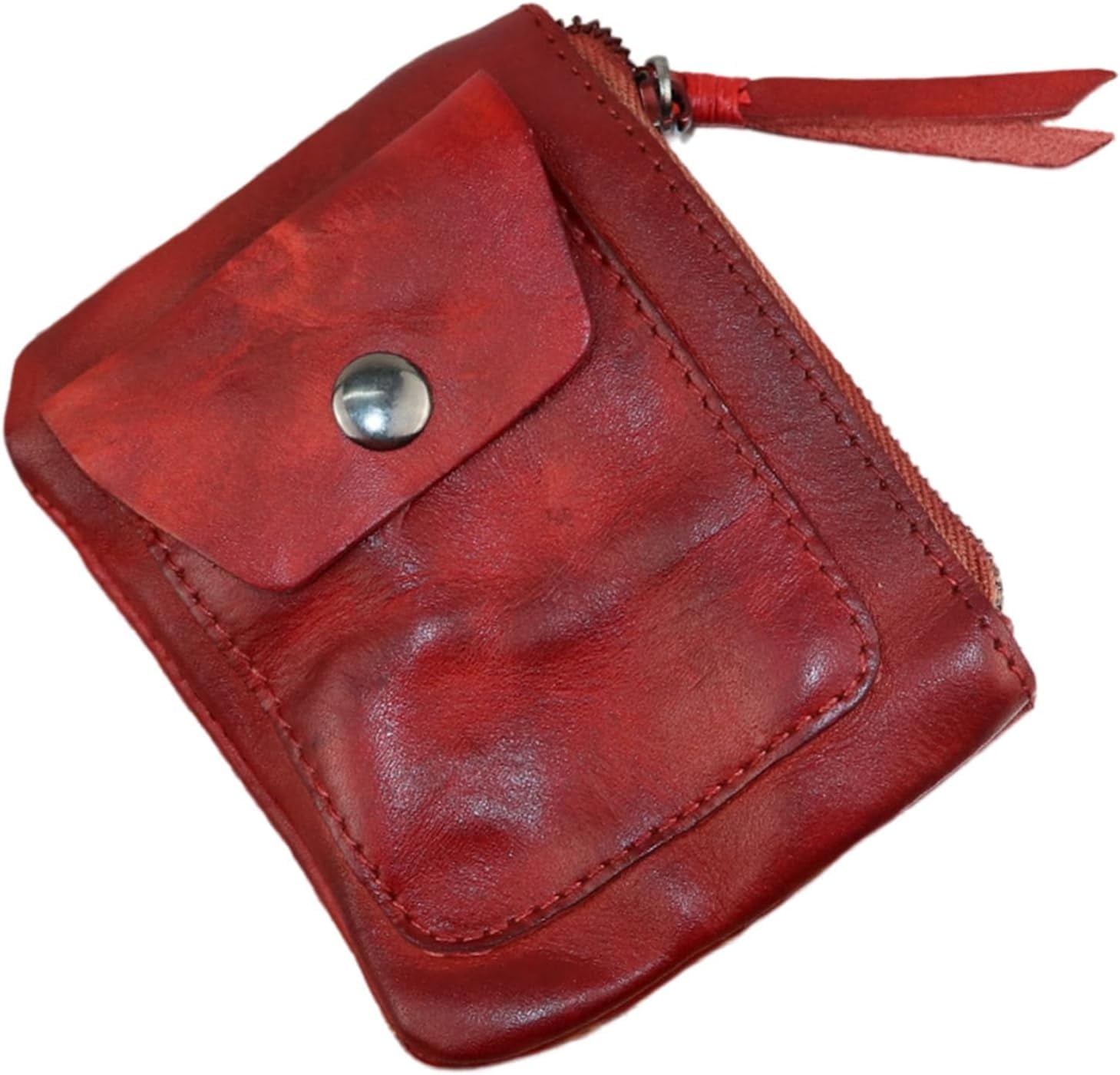 Genuine cowhide - Coin Purse for Men & Women - Leather Coin Pouch ...