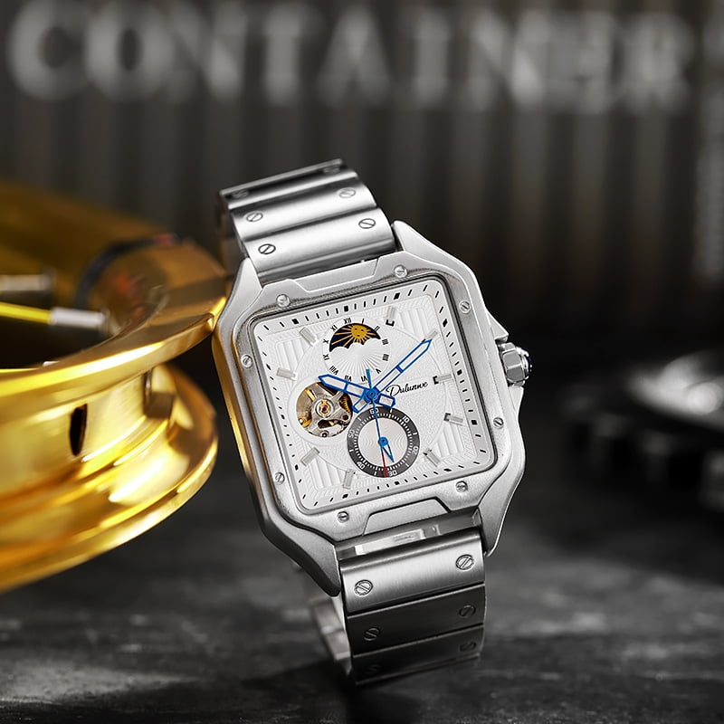 Genuine goods square automatic mechanical watch brand Tourbillon ...