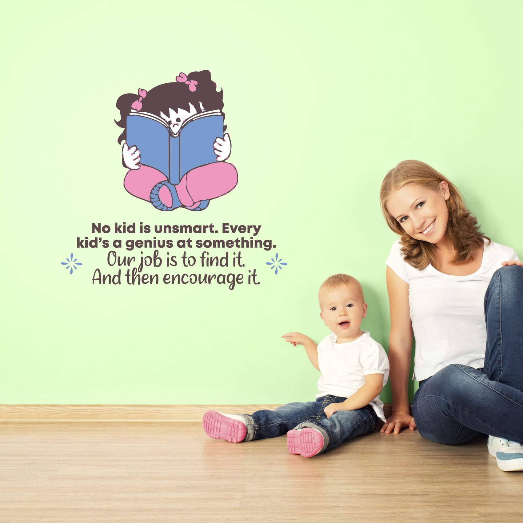 Genuis Student School Class Quote Cartoon Quotes Decors Wall Sticker ...