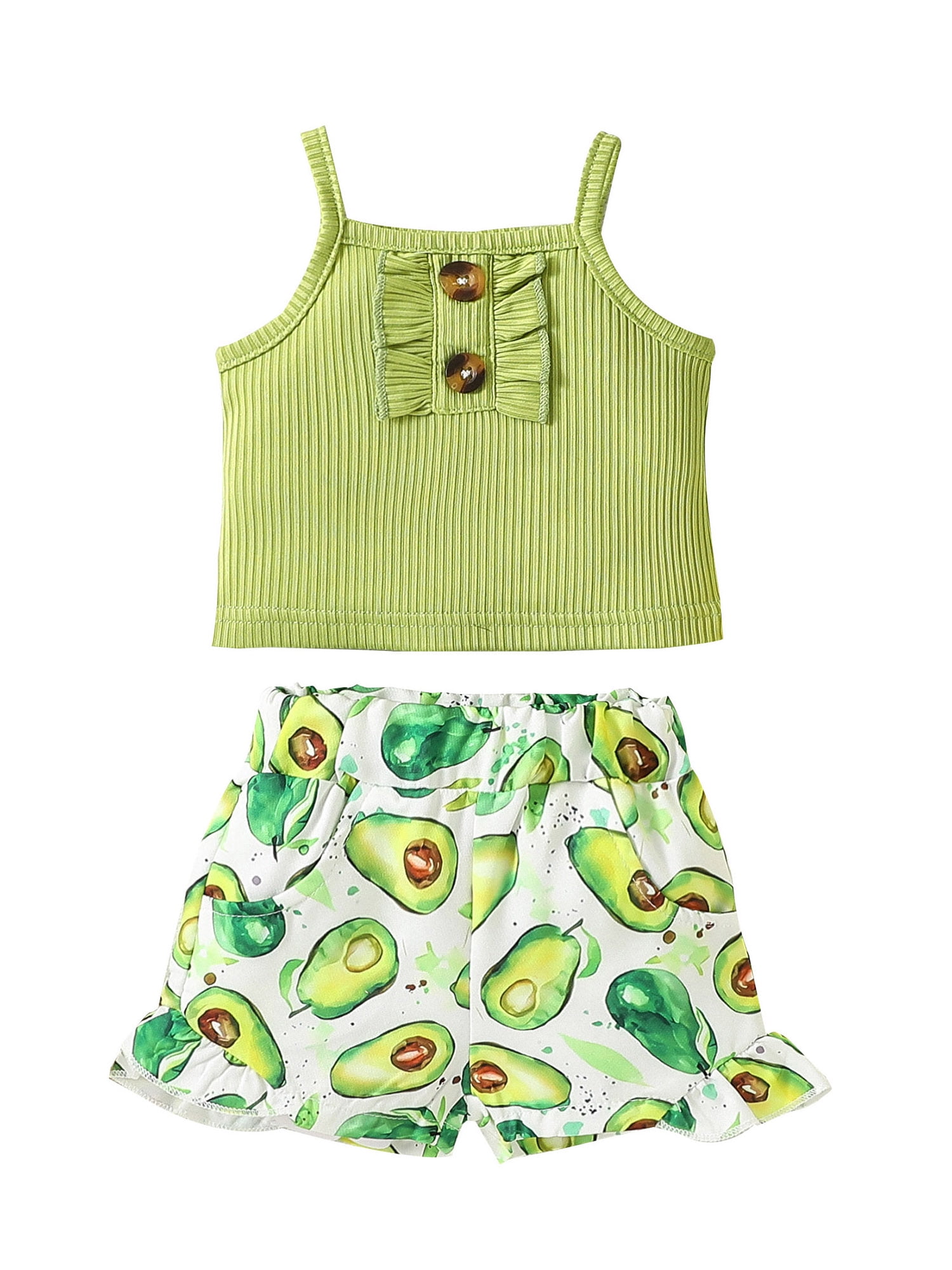 Genuiskids Baby Girls Summer Outfits 3 6 9 12 18 24 Months Infant ...