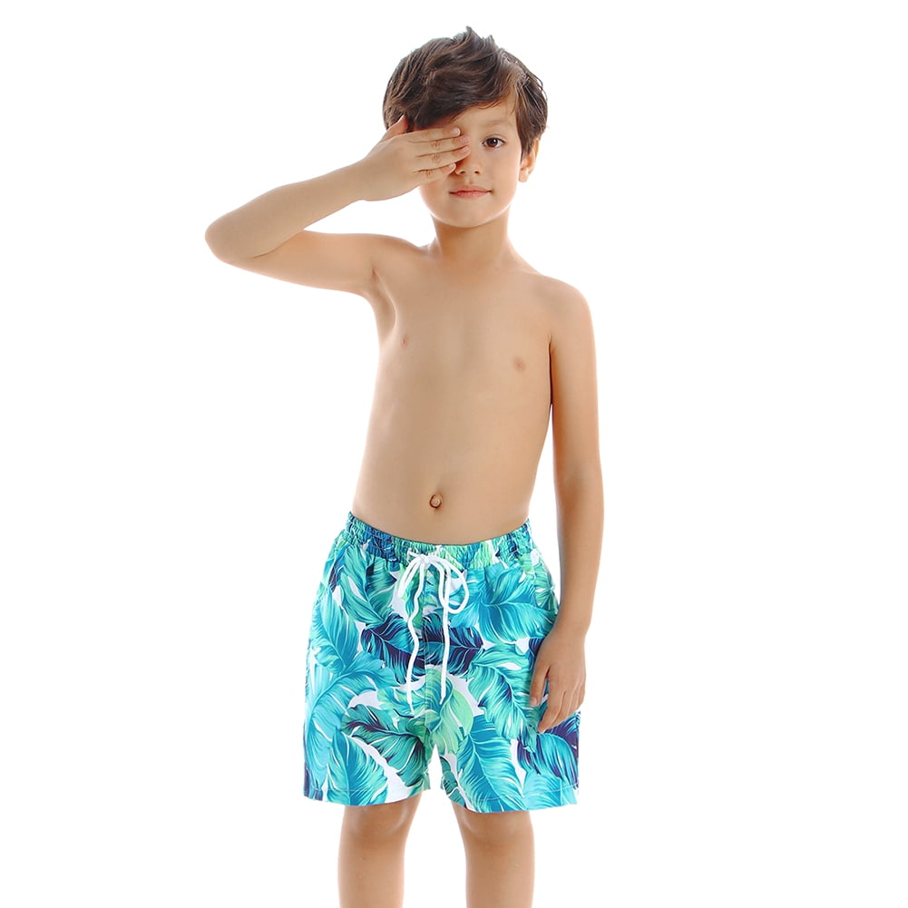 Genuiskids Family Matching Swimwear Father Son Trunks Boho Summer Print ...