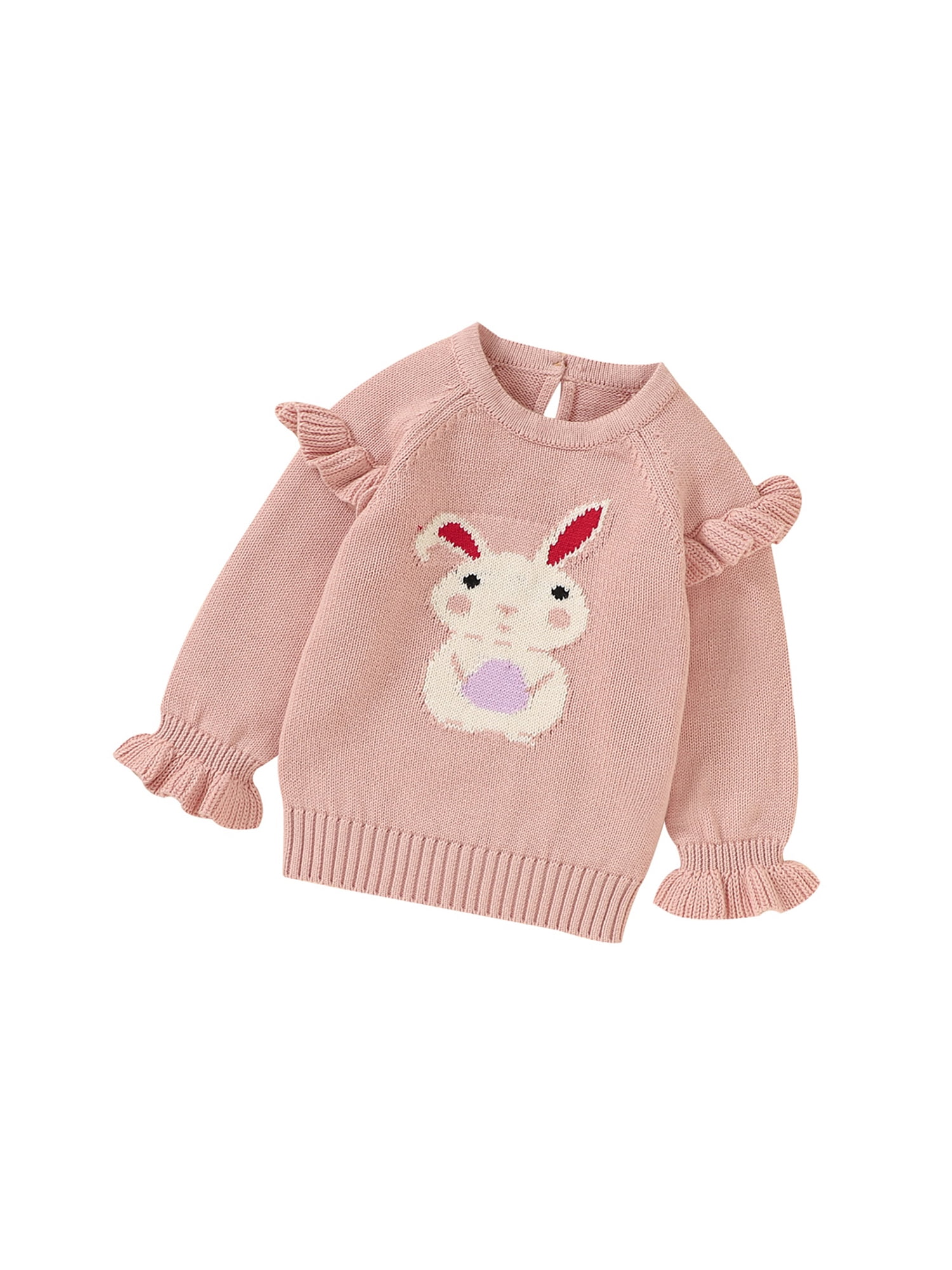 Genuiskids Newborn Baby Girl Easter Bunny Knitted Sweaters Long Sleeve ...