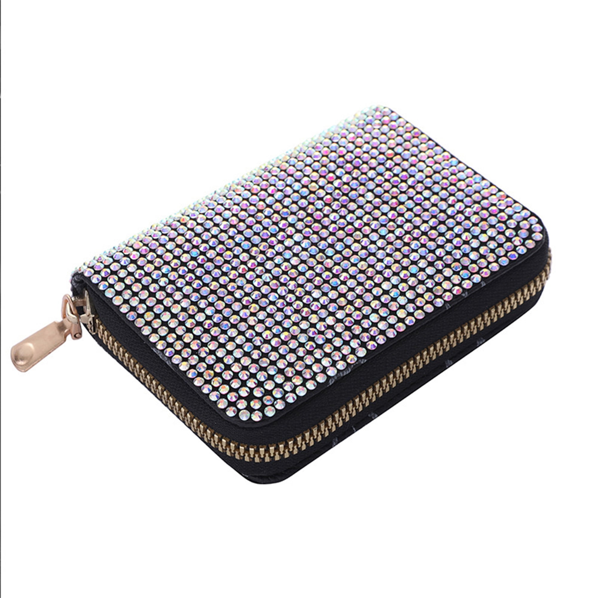 Genuiskids Women Ladies Card Bag Stylish Coin Purse Rhinestone Small ...
