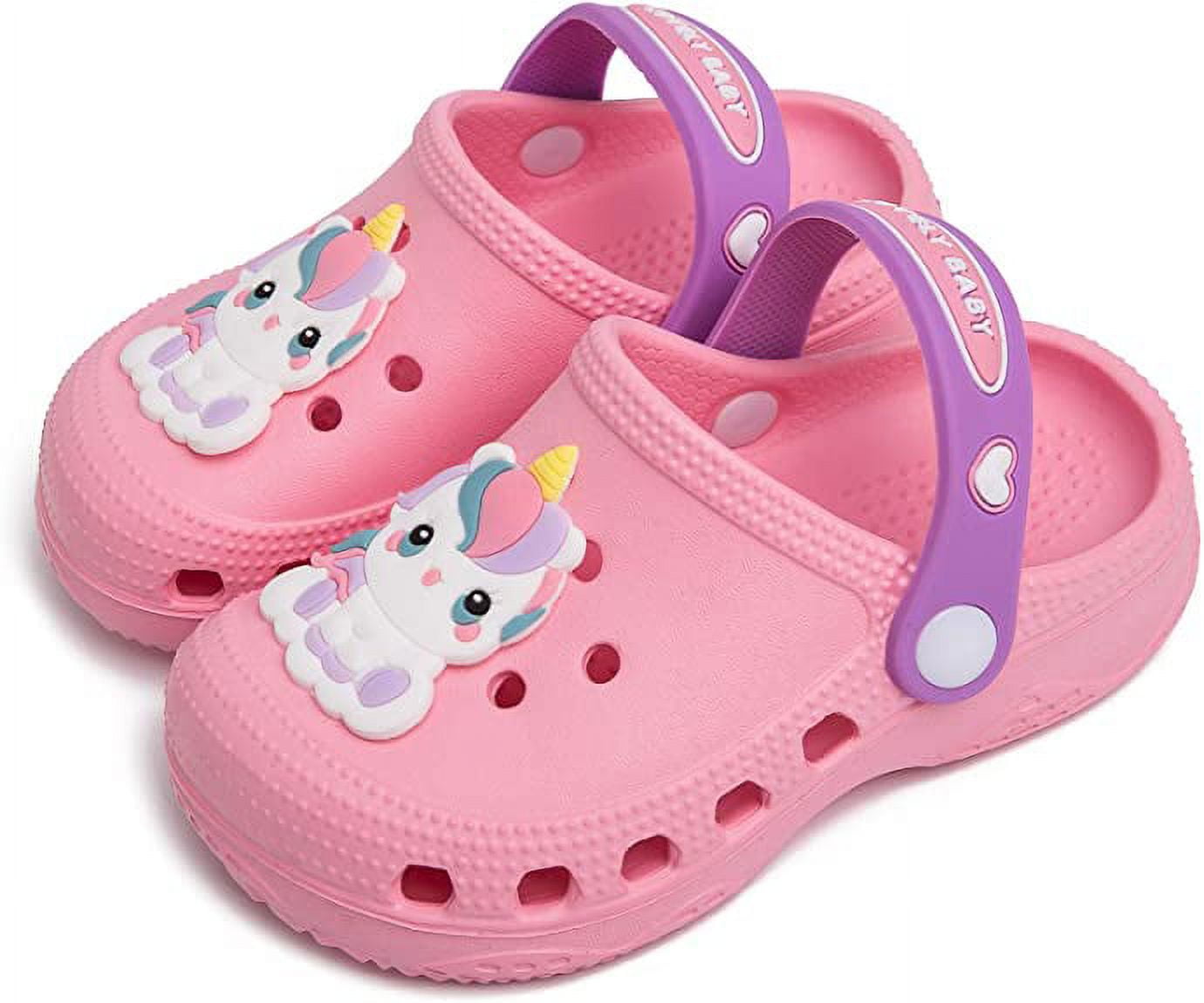 Genwiss Toddler Clogs Boys Girls Cartoon Unicorn Dinosaur Clog Kids ...