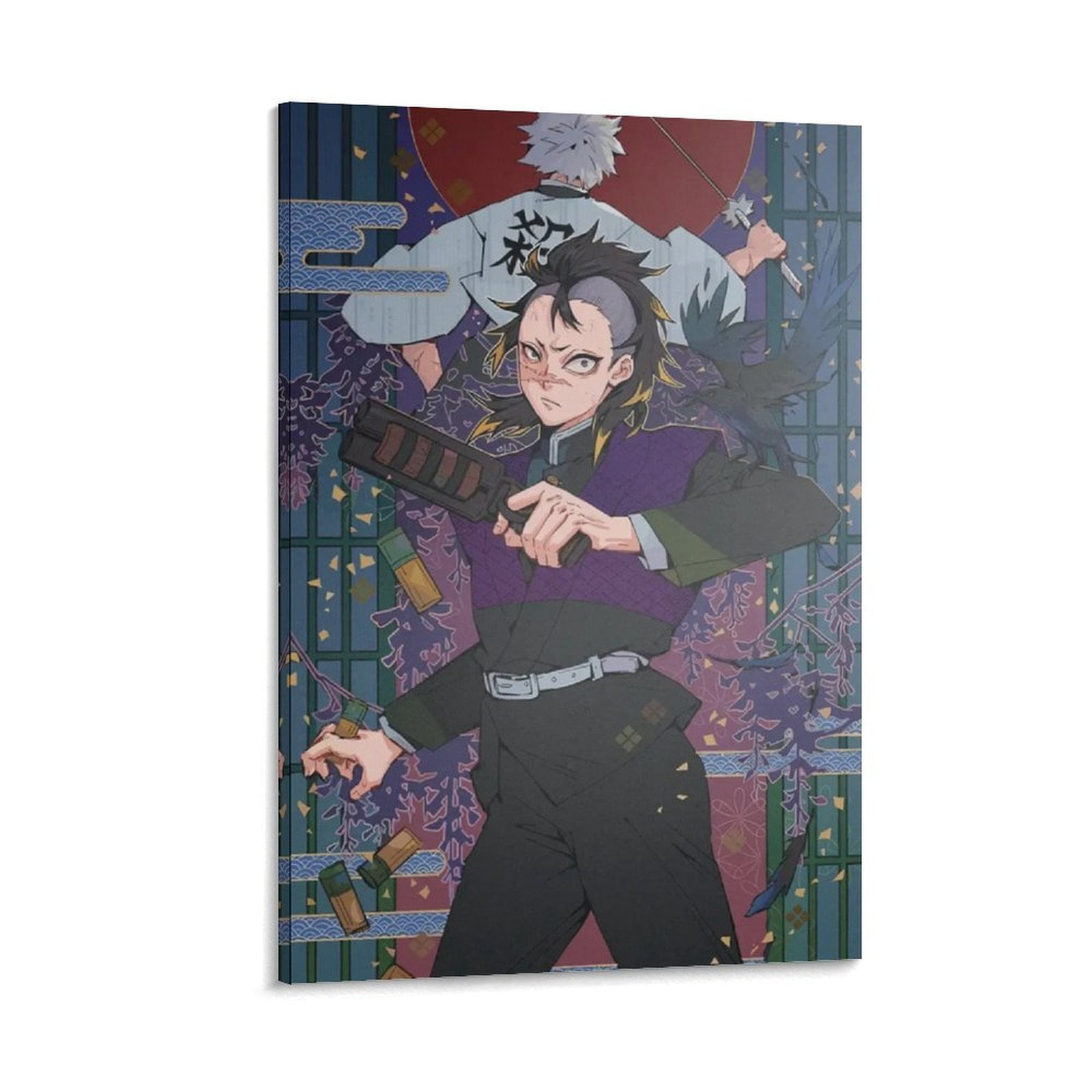 Genya Poster Demons Slayer Painting On Canvas Wall Art Poster Scroll ...