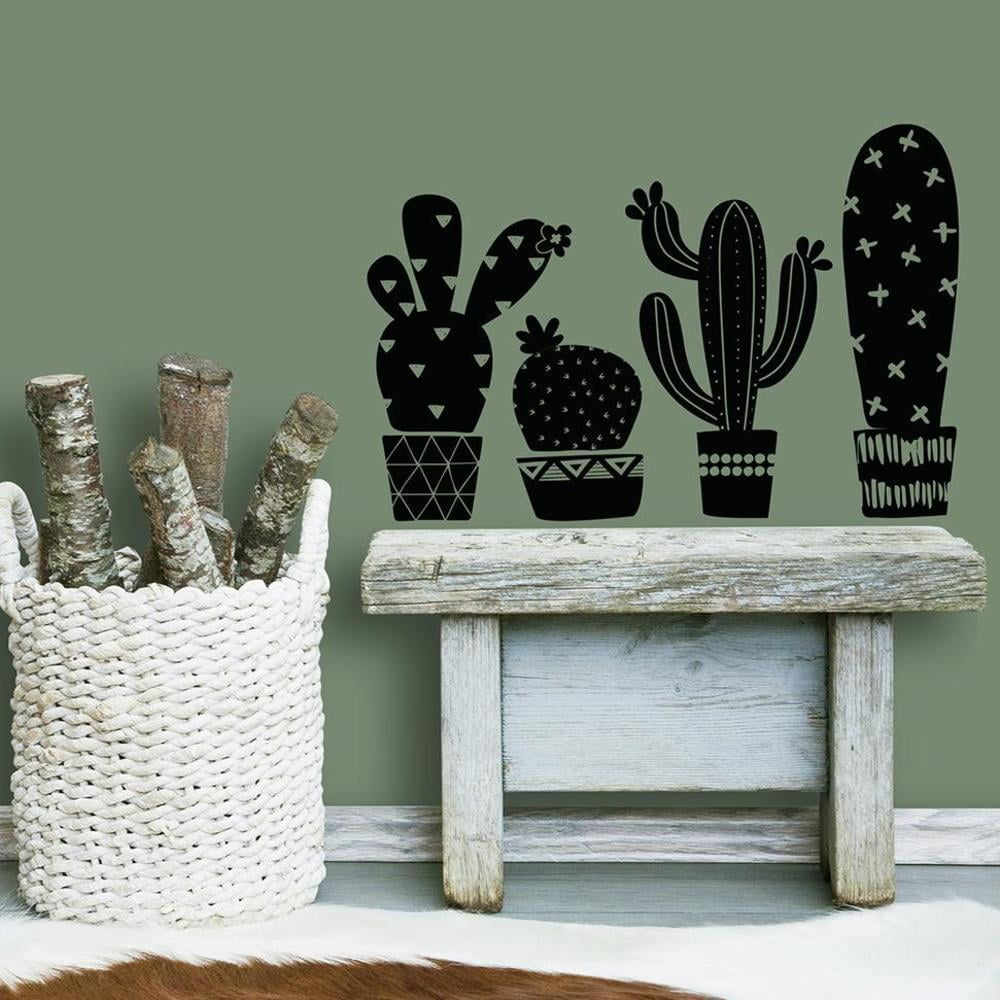 Geo Cactus Peel and Stick Wall Decals - Walmart.com