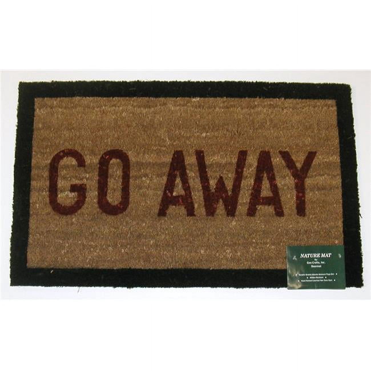 Geo Crafts 18 x 30 in. PVC Backed Stencilled Doormat, Go Away with ...
