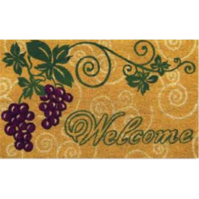Geo Crafts G108 18 x 30 in. Coir Grape Vine Welcome Doormat - Walmart.com