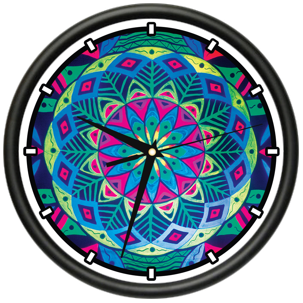 Geo Garden Design Wall Clock | Precision Quartz Movement | Décor For ...