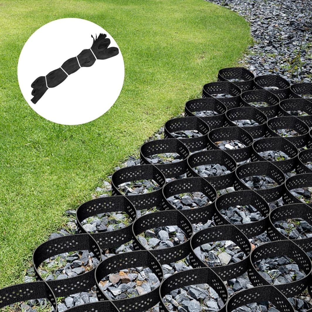 Geo Grid 3" Thick Gravel Ground Grid - 9 x 17 Ft Driveway Geocell with ...