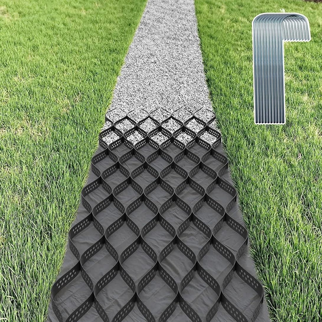 Geo Grid Expansion Foldable 6.6x20 ft / 79.2x240 in, Black 2in High Geo ...