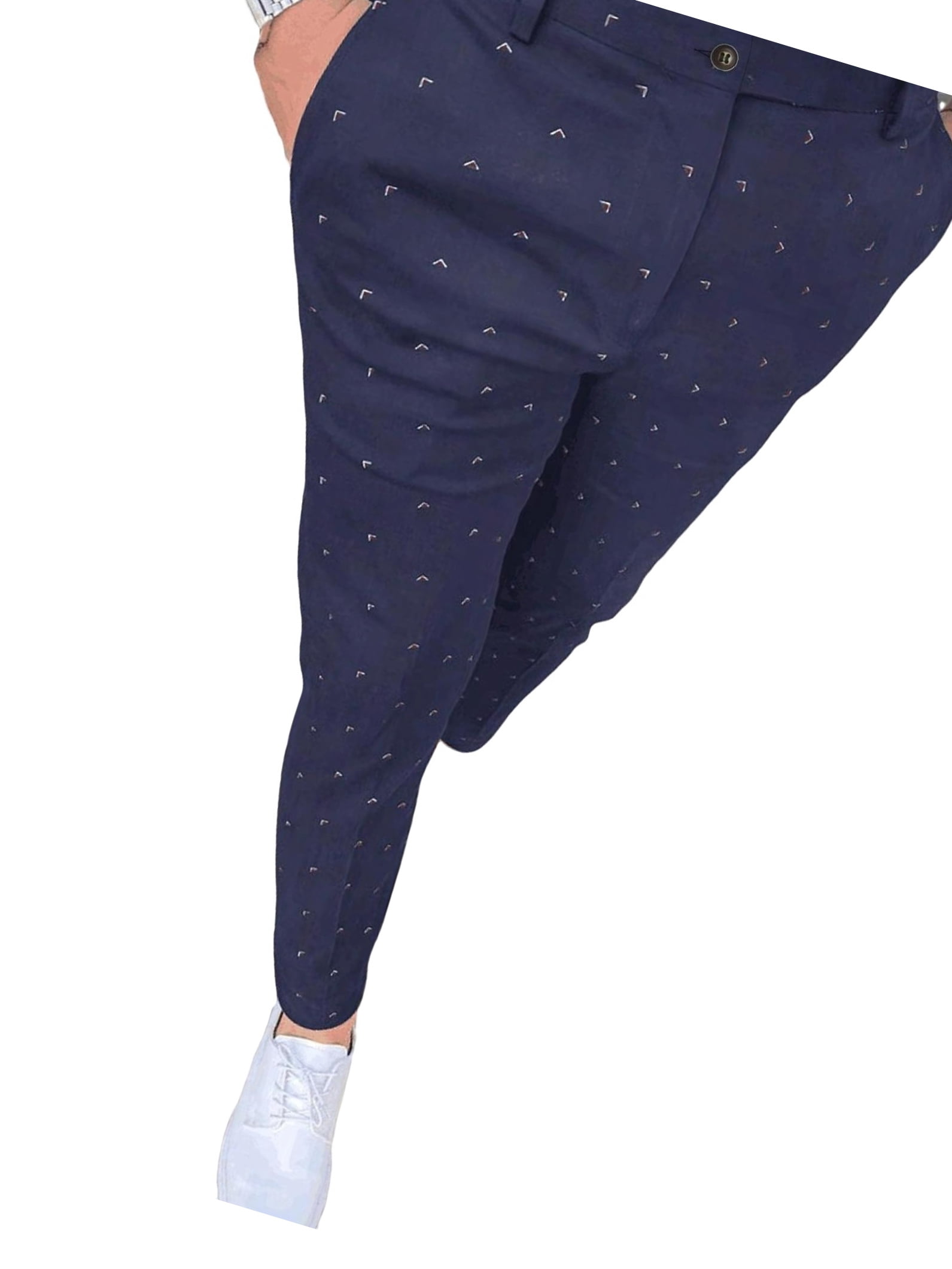 Geo Print Navy Blue Men Suit Pants (Men's) - Walmart.com