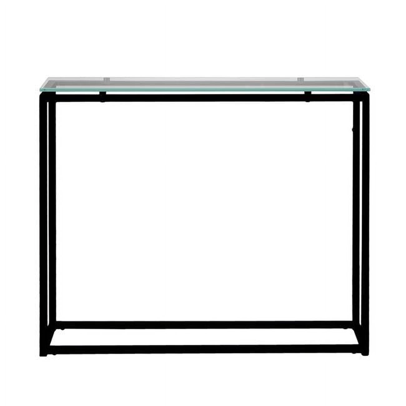 Geo Rectangle Console Table, Clear Glass & Black - Walmart.com