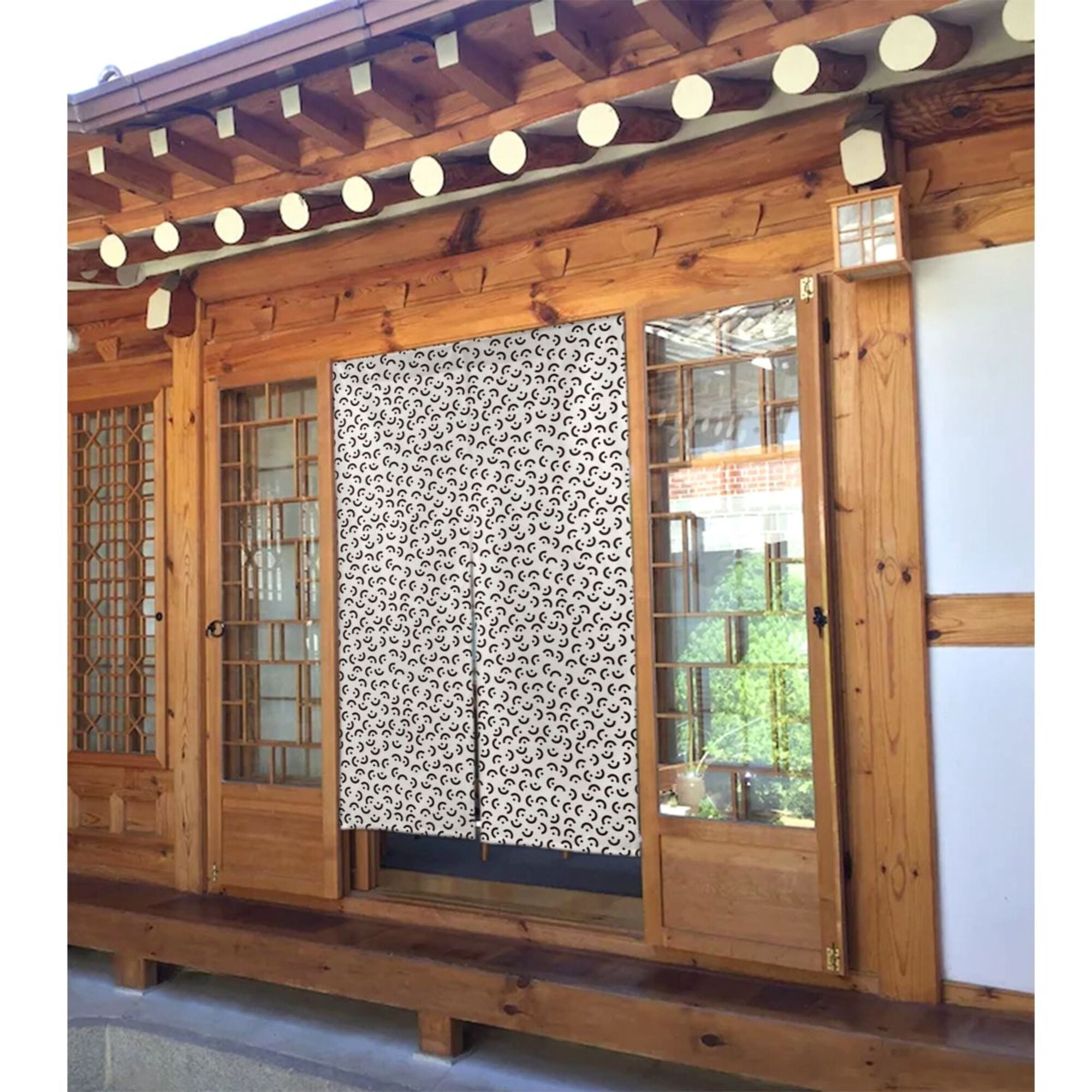 Geo Shapes Background Door Curtains Set Of 2, Privacy Blackout Door ...