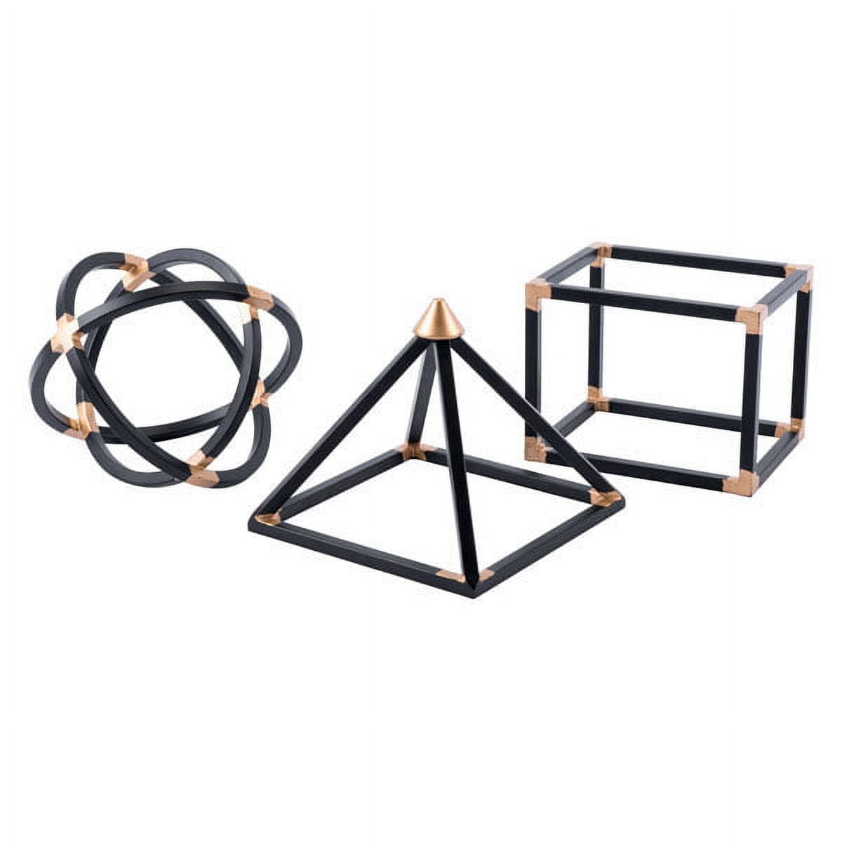 Geo Shapes Set Of 3 Black - Walmart.com