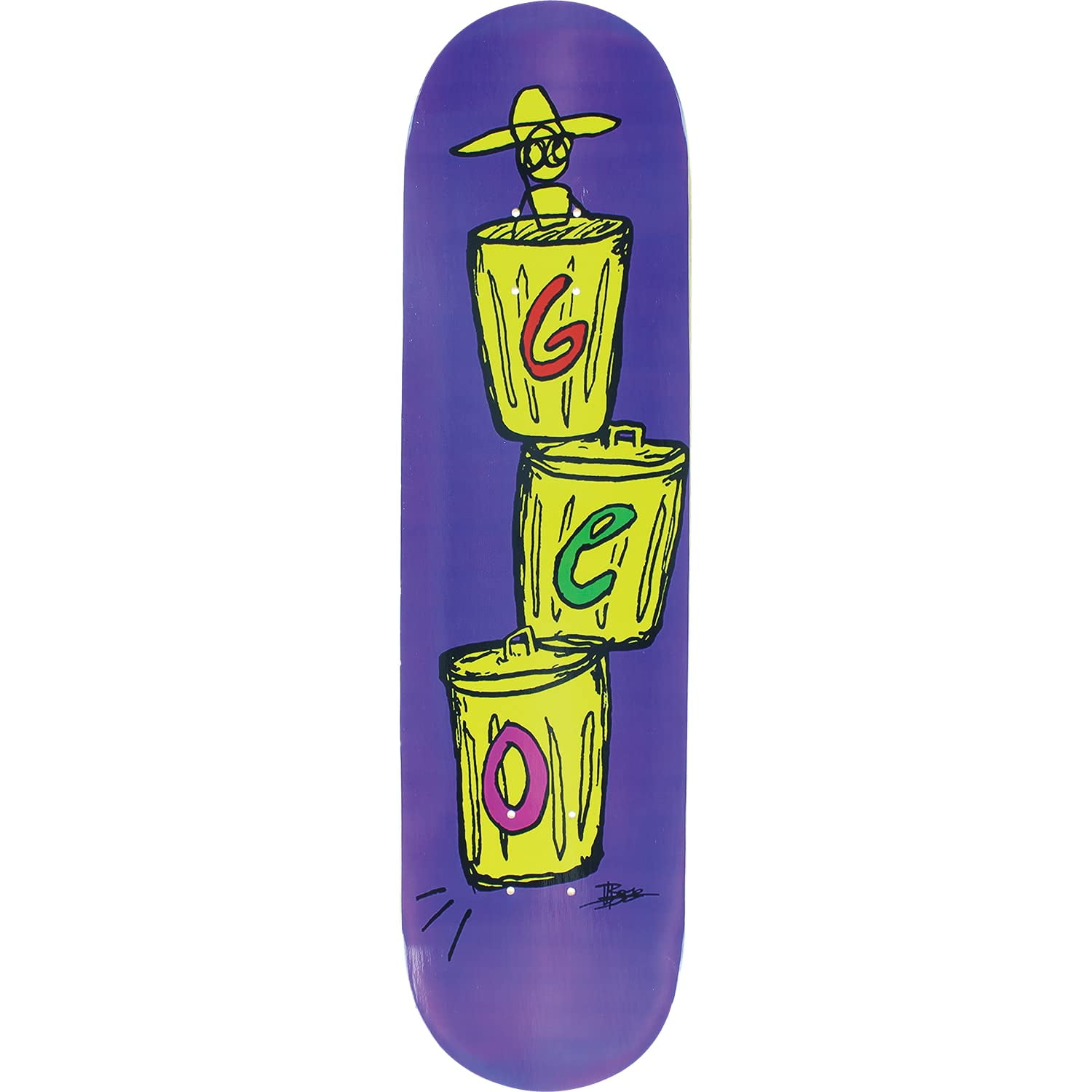 Geo Trash Can Cowboy Deck 8.0 - Assembled AS Complete Skateboard ...